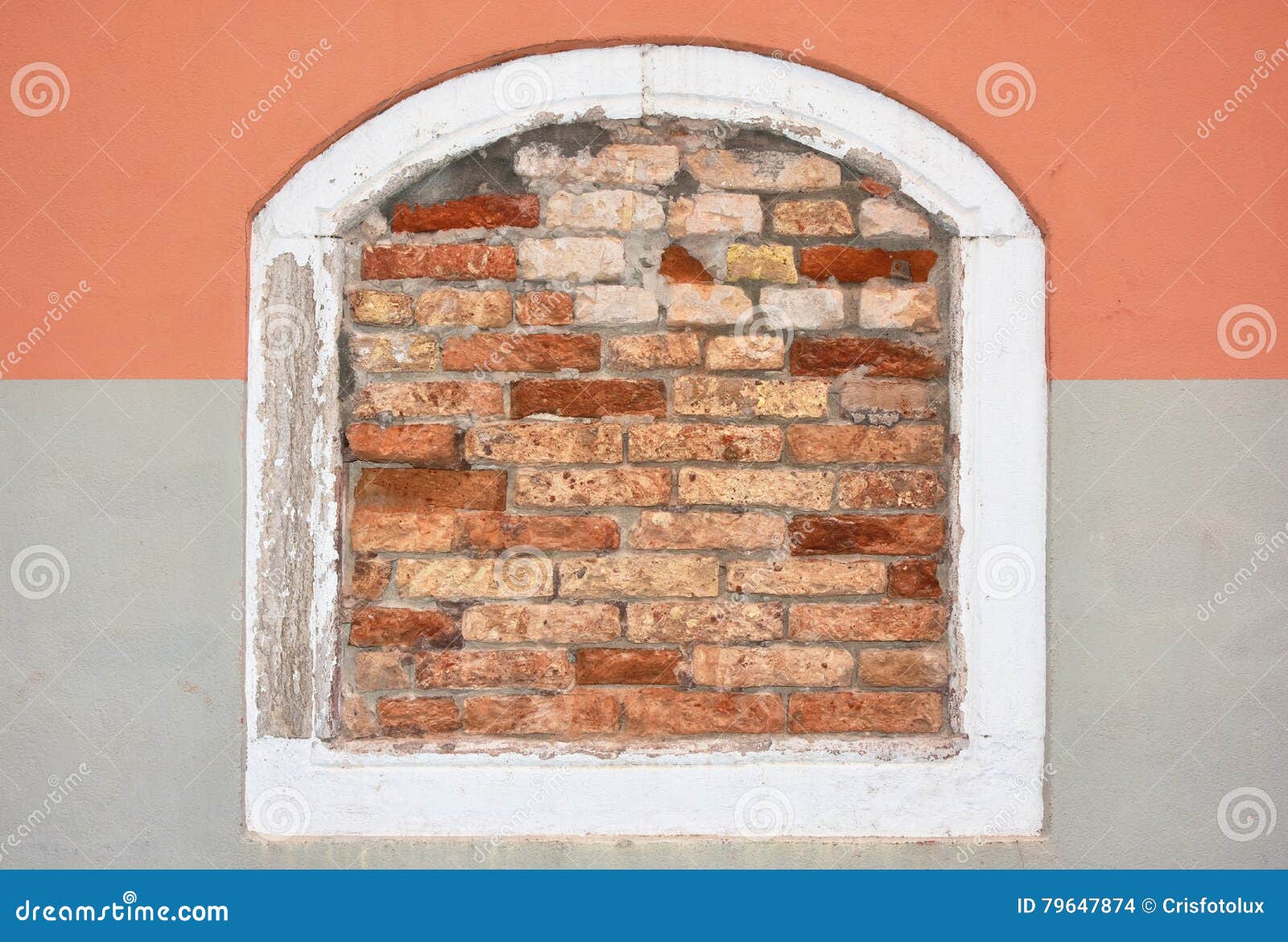 Closed Window with Brick Wall Stock Photo - Image of stone, wall: 79647874