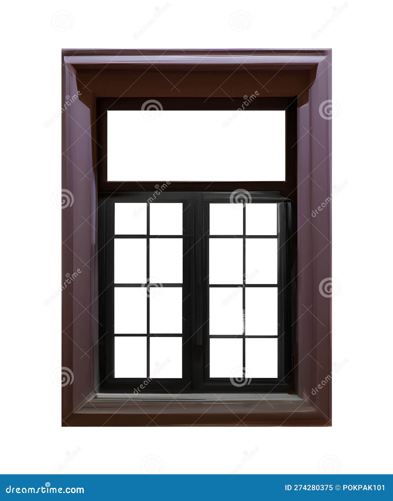 Closed Window Frame. Generative AI Stock Illustration - Illustration of ...