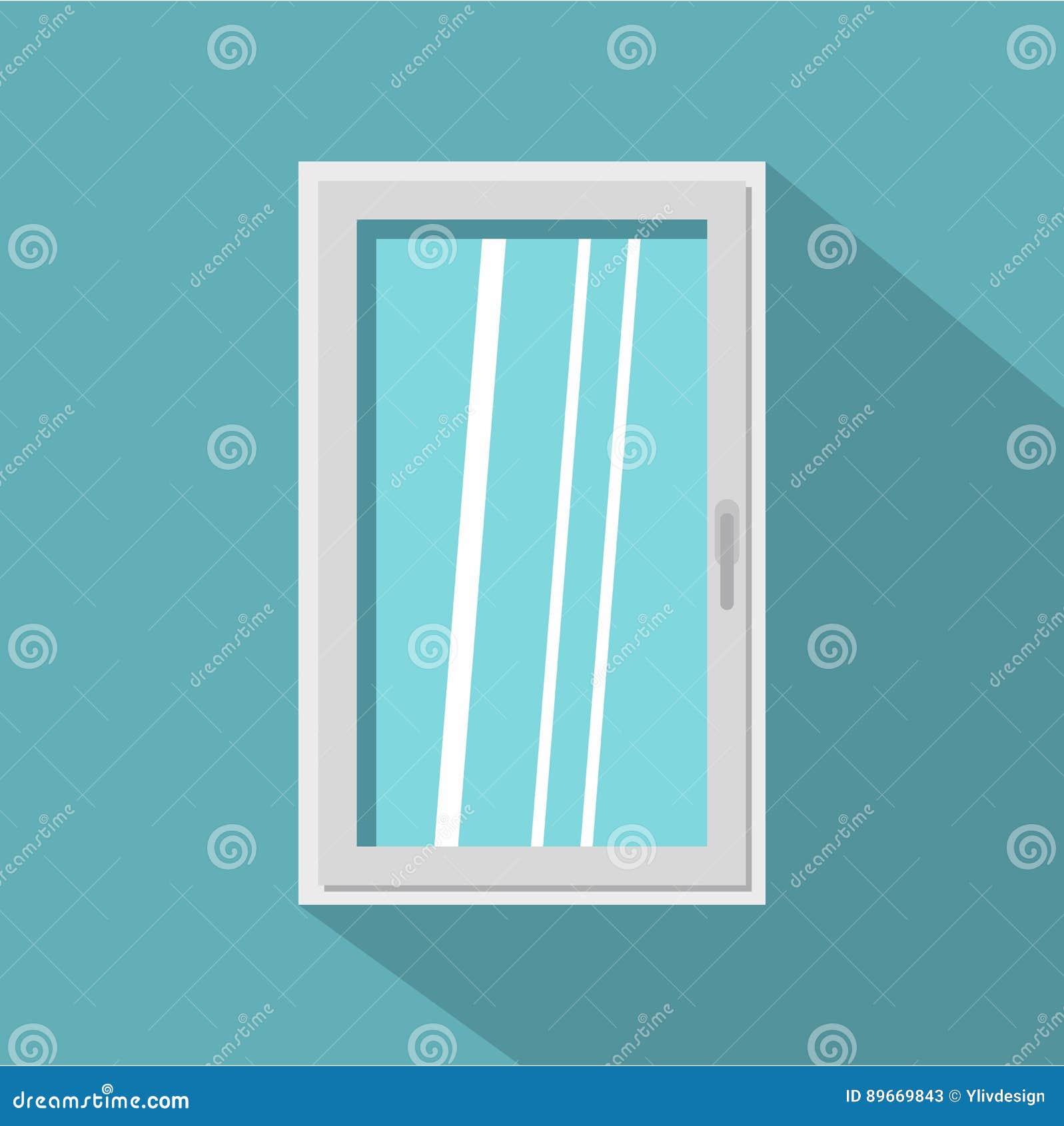 Closed Window Icon, Flat Style Stock Vector - Illustration of ...