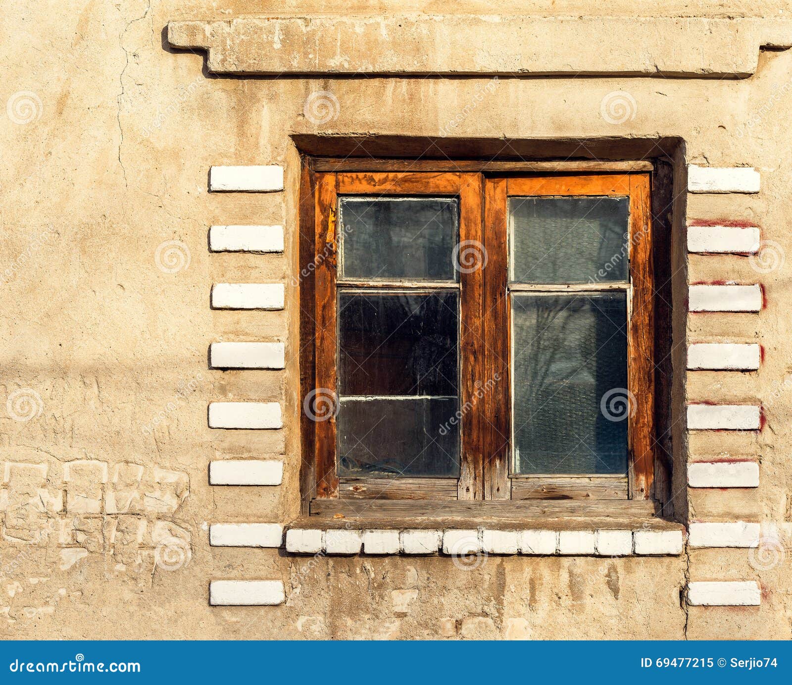 Closed Window in the Old Building. Stock Image - Image of close, design ...