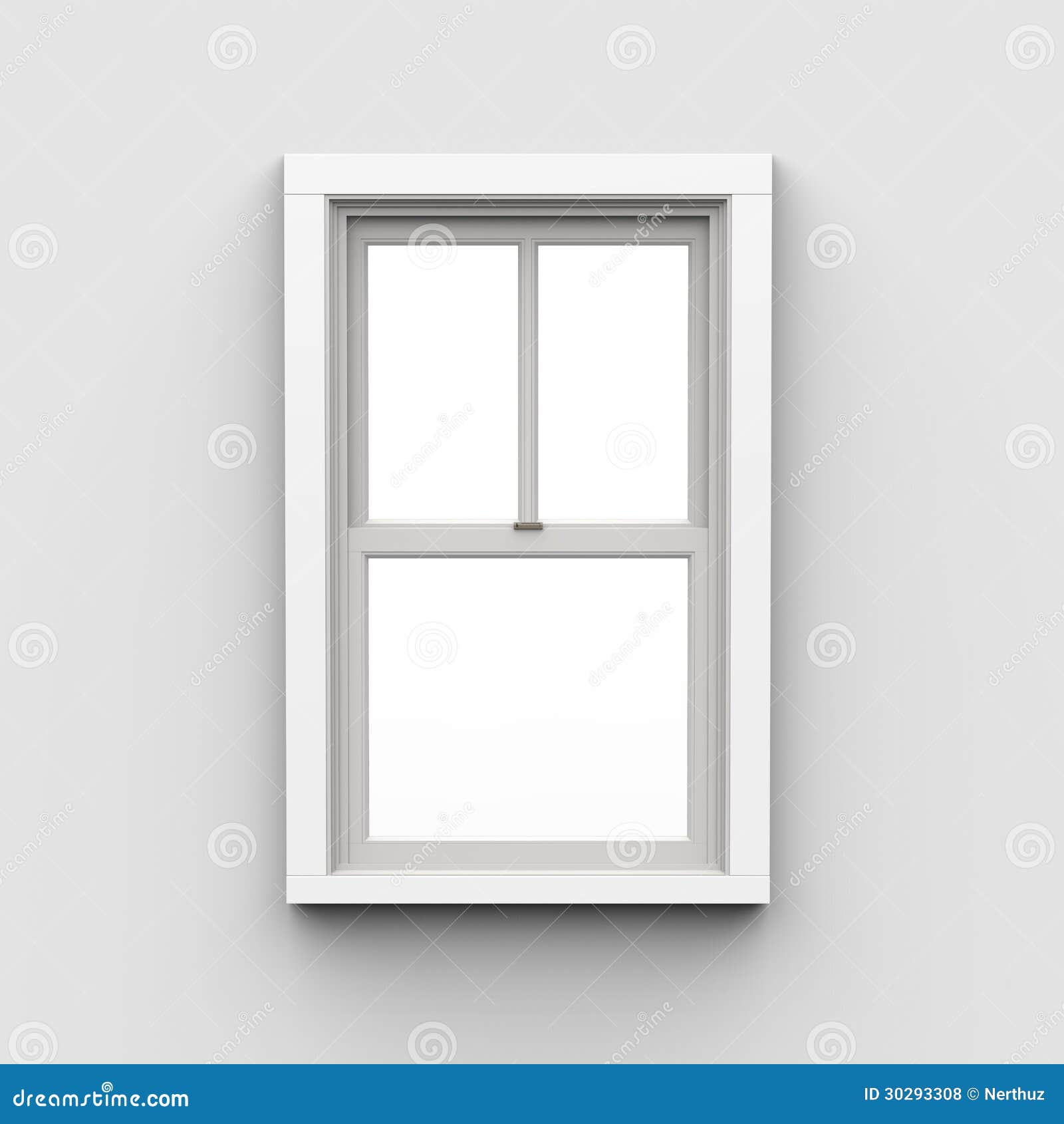 Closed Window on White Background Stock Illustration - Illustration of ...