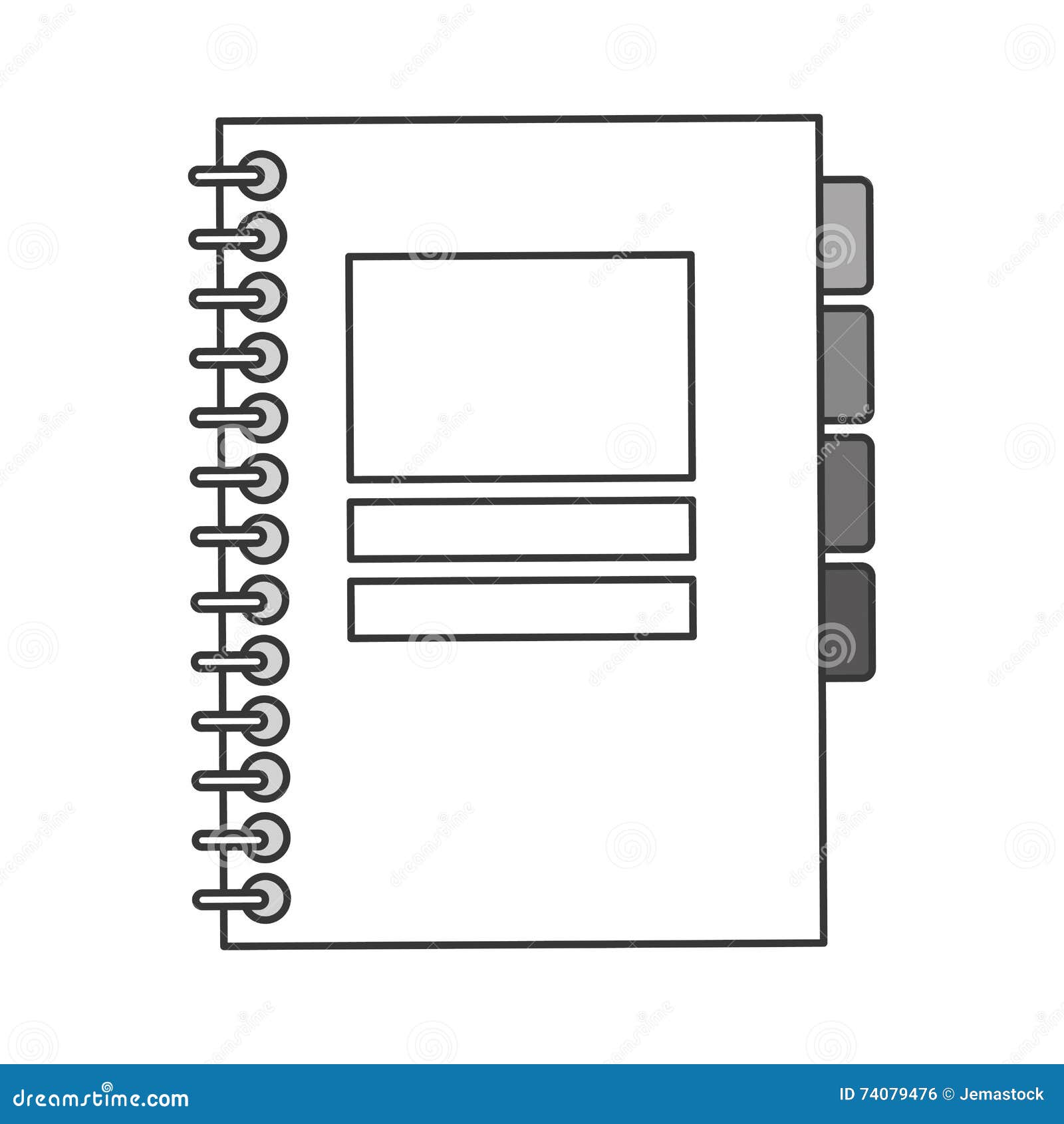 Closed wired notebook icon stock illustration. Illustration of ...