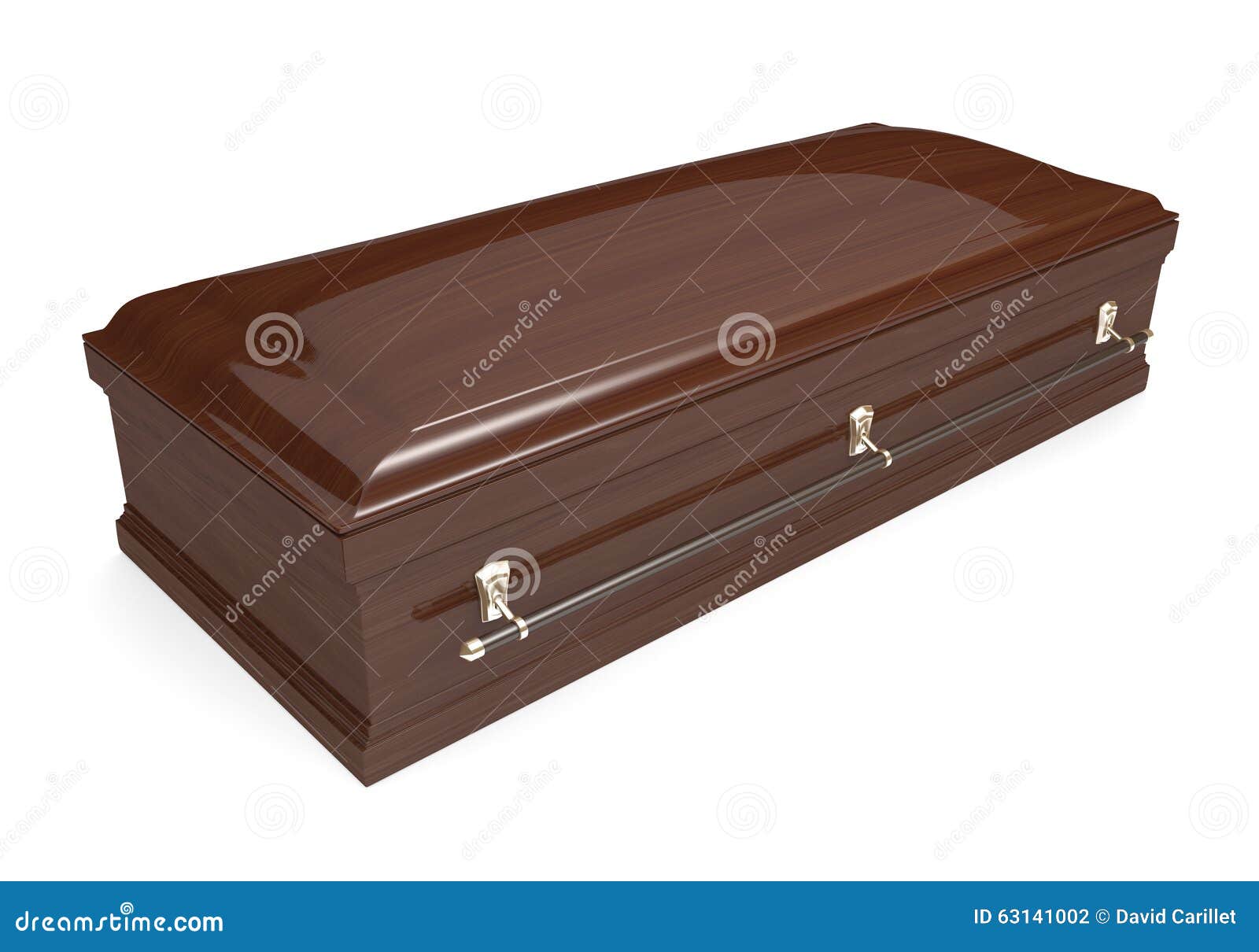 Closed Wood Coffin with Carrying Handles Stock Illustration ...