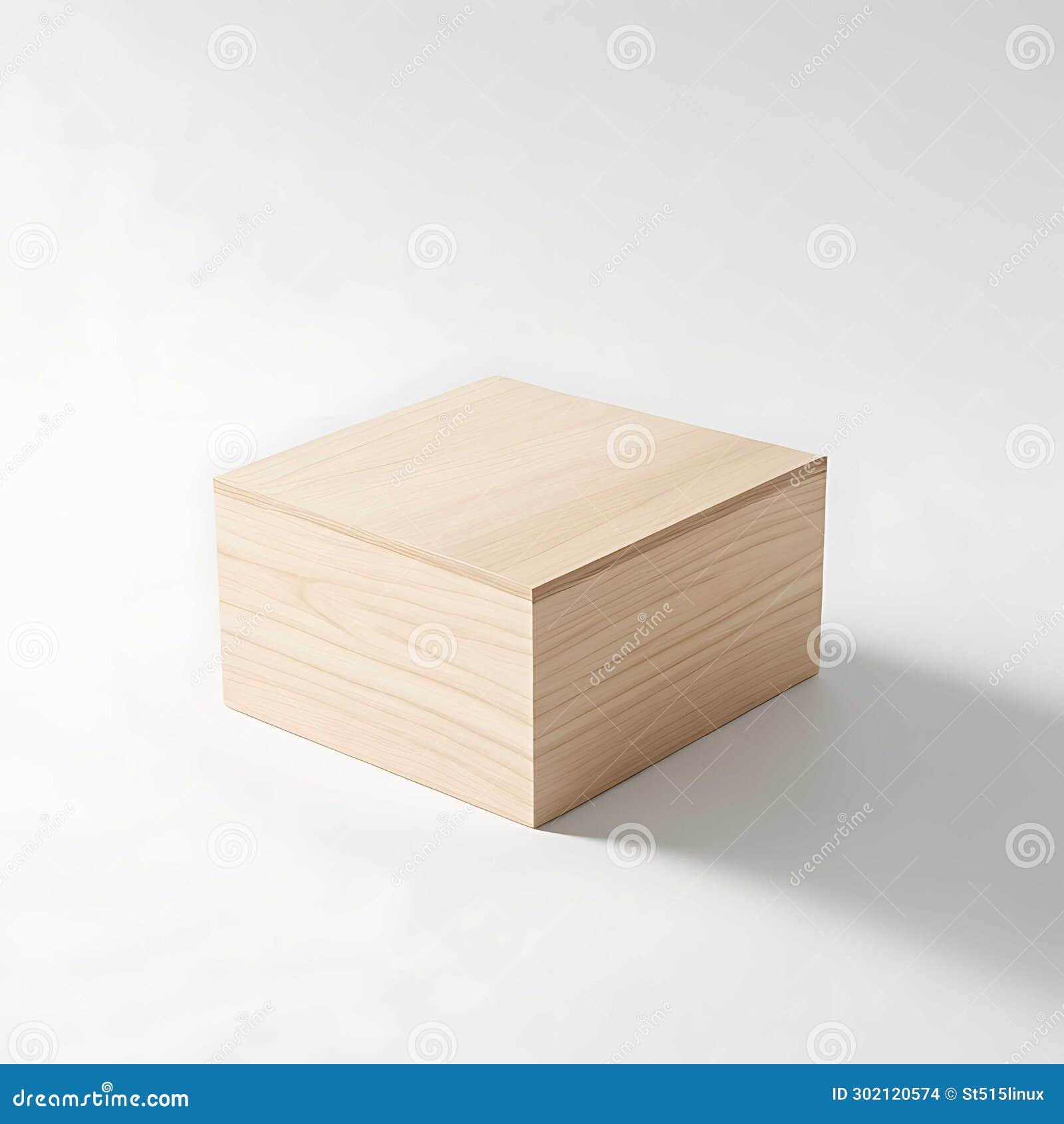 Closed Wooden Box with a Beautiful Wood Grain Stock Photo ...