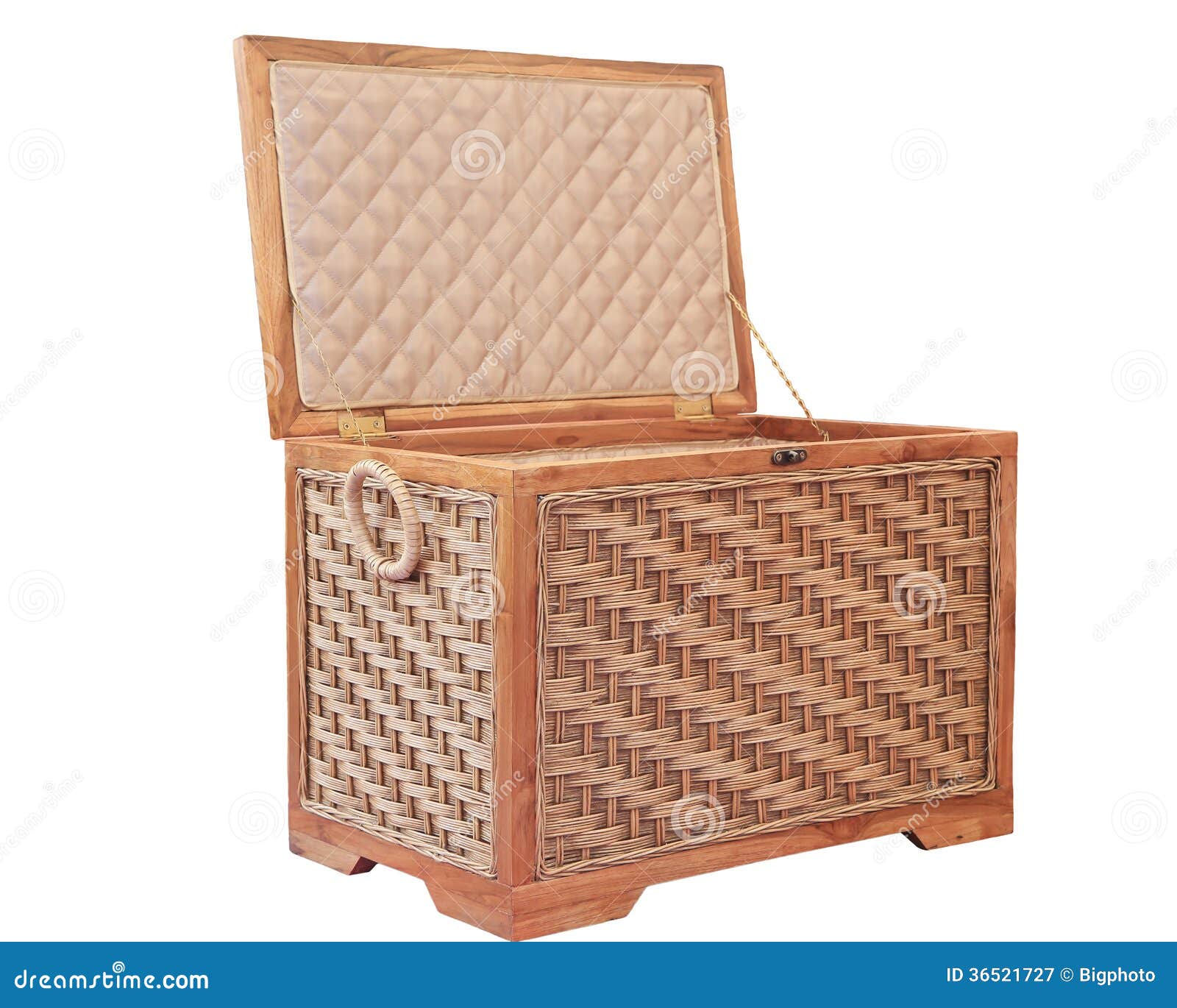 Closed Wooden Box Isolated on White, with Clipping Path Stock Image ...