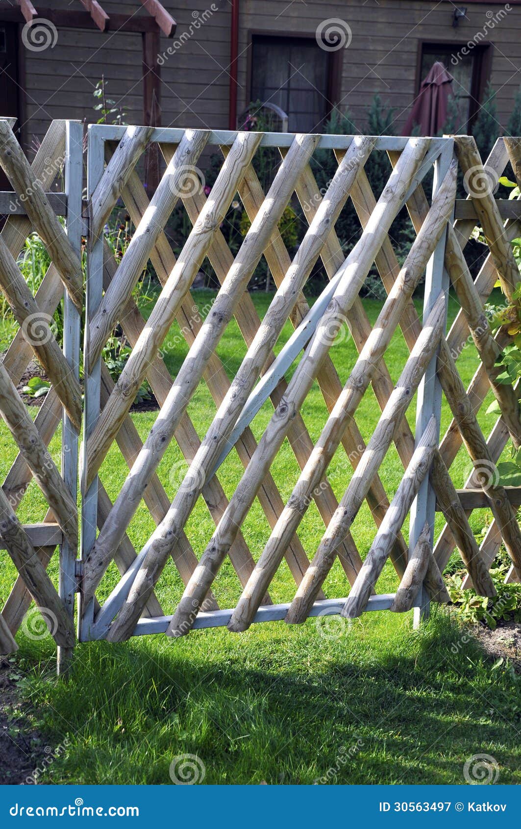 Closed wooden gate stock image. Image of decoration, construction ...