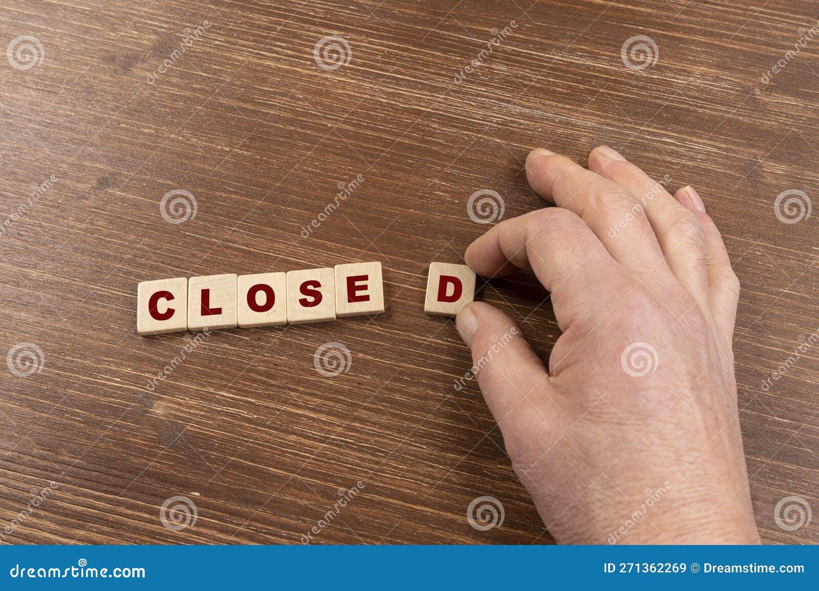 Closed stock image. Image of dealing, closed, letters - 271362269