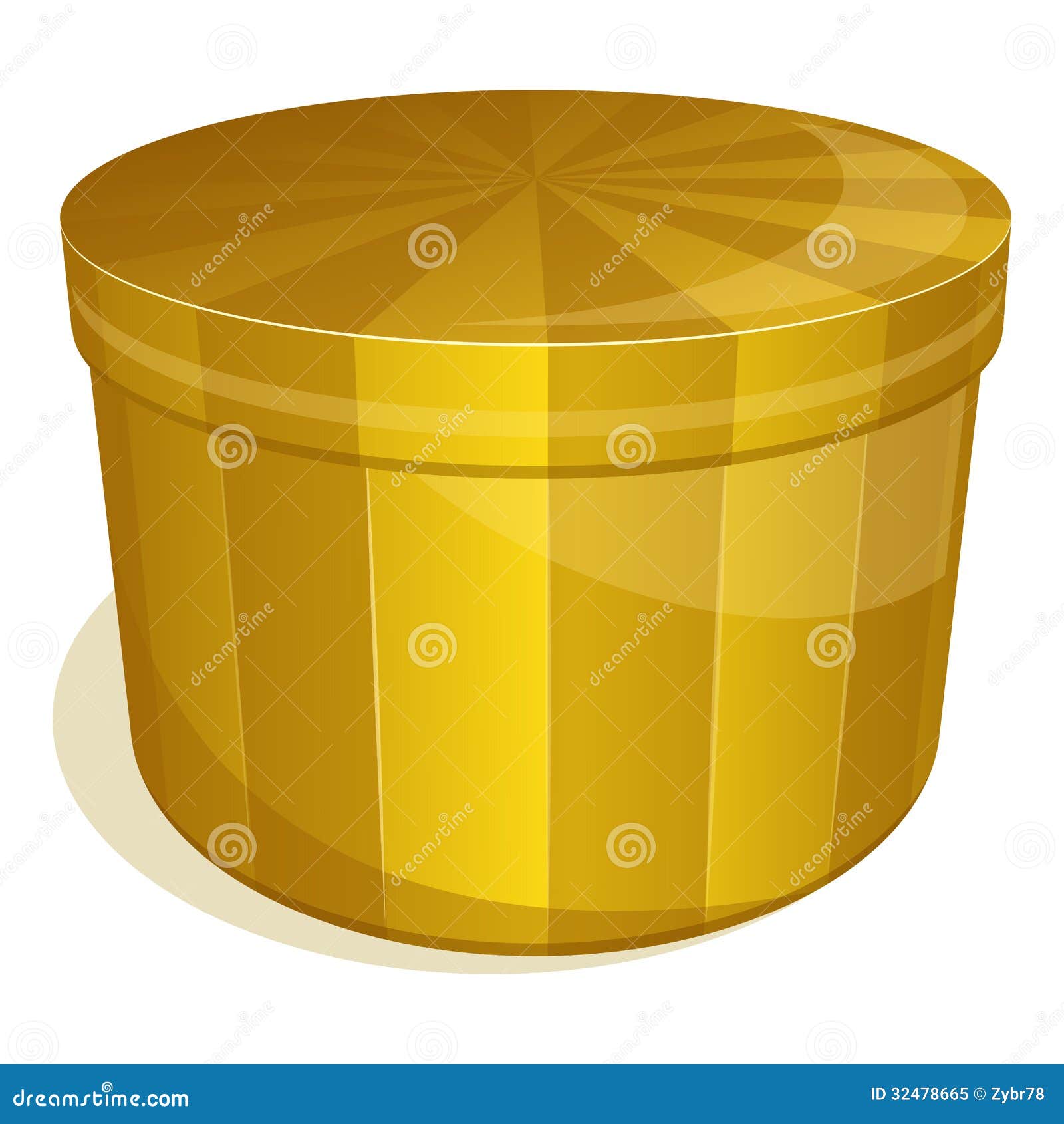 Closed yellow box stock vector. Illustration of blank - 32478665