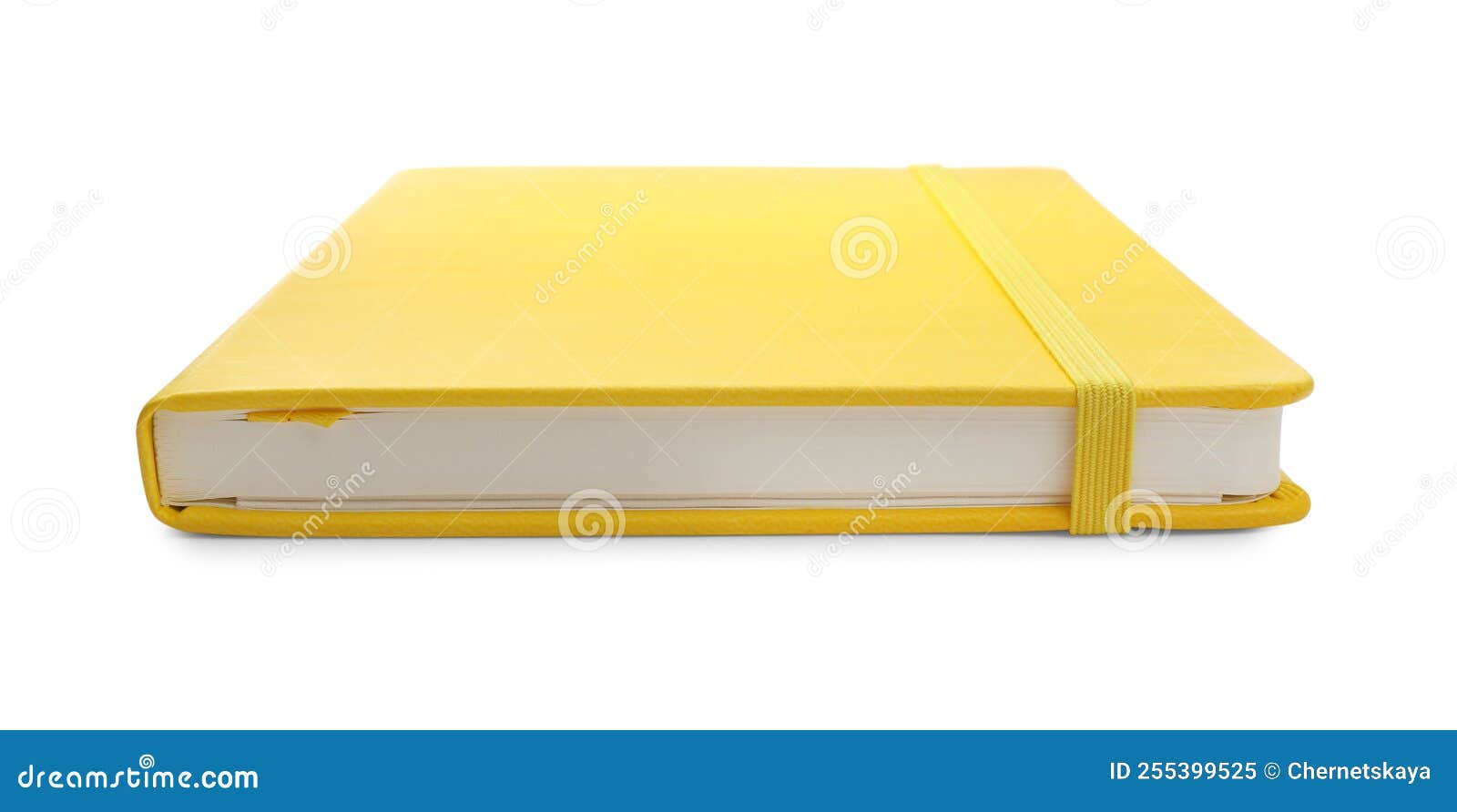 Closed Yellow Office Notebook Isolated on White Stock Image - Image of ...