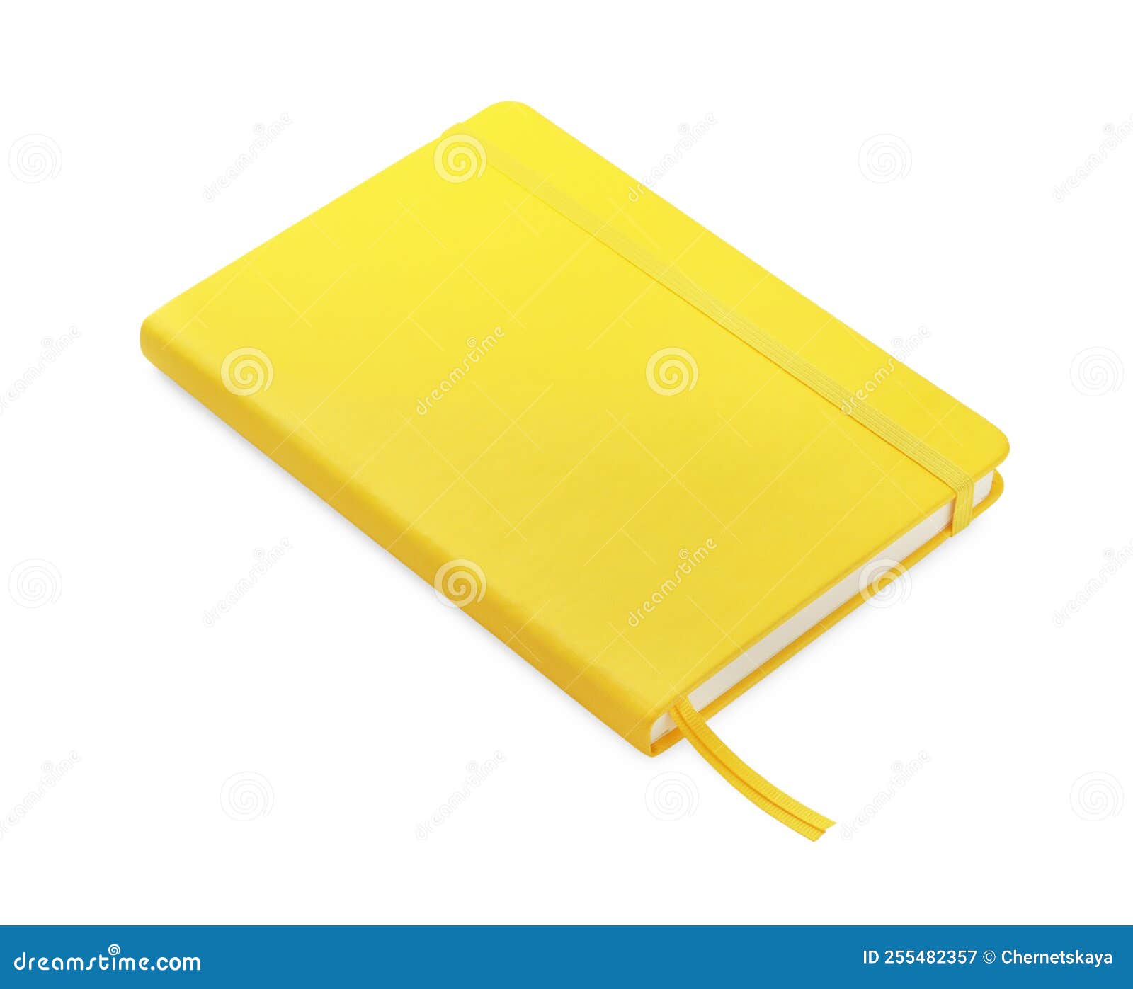 Closed Yellow Office Notebook Isolated on White Stock Image - Image of ...