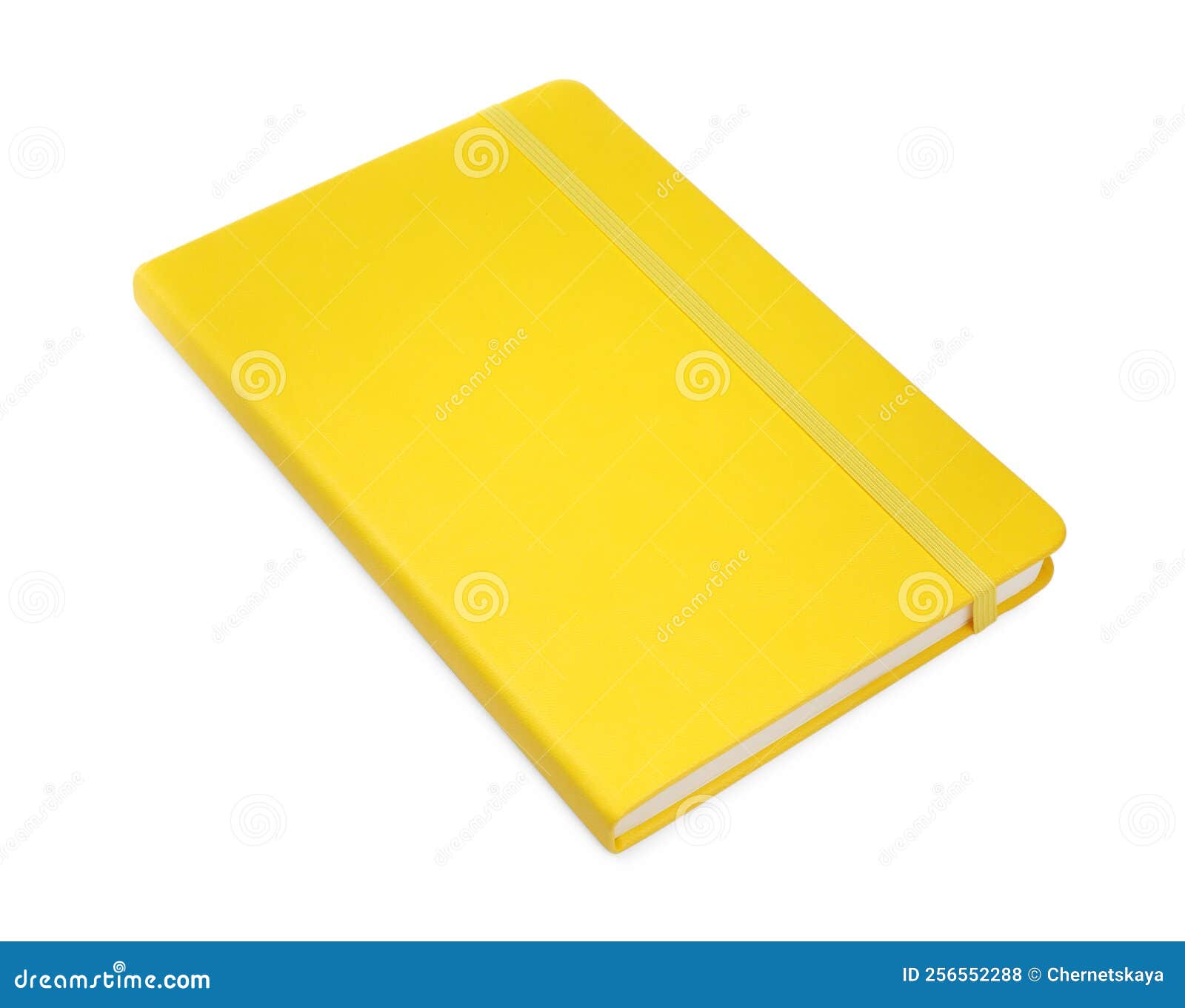Closed Yellow Office Notebook Isolated on White Stock Photo - Image of ...
