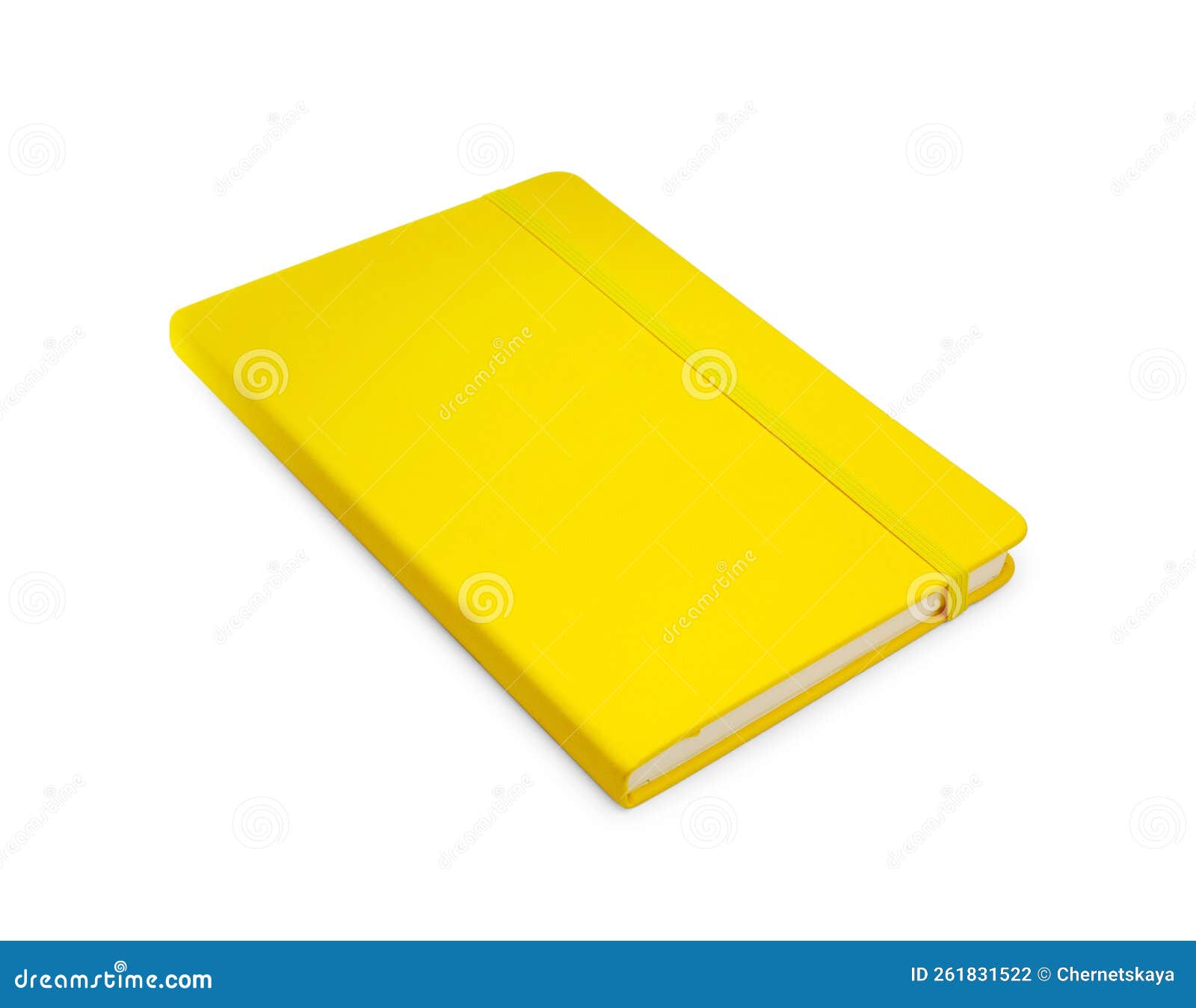 Closed Yellow Office Notebook Isolated on White Stock Photo - Image of ...