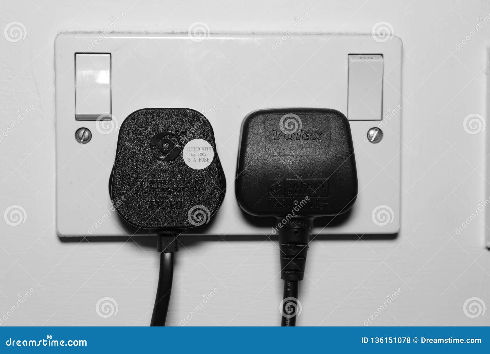 Two Switches in Switchboard Editorial Stock Photo - Image of building ...