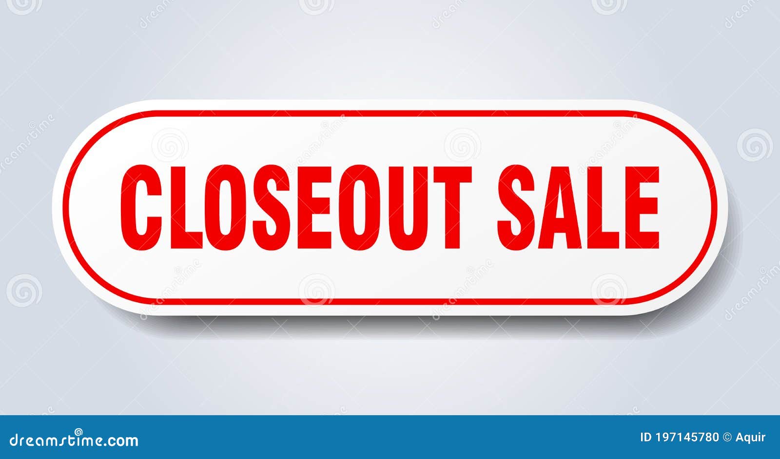 Closeout sale sticker. stock vector. Illustration of sign - 197145780