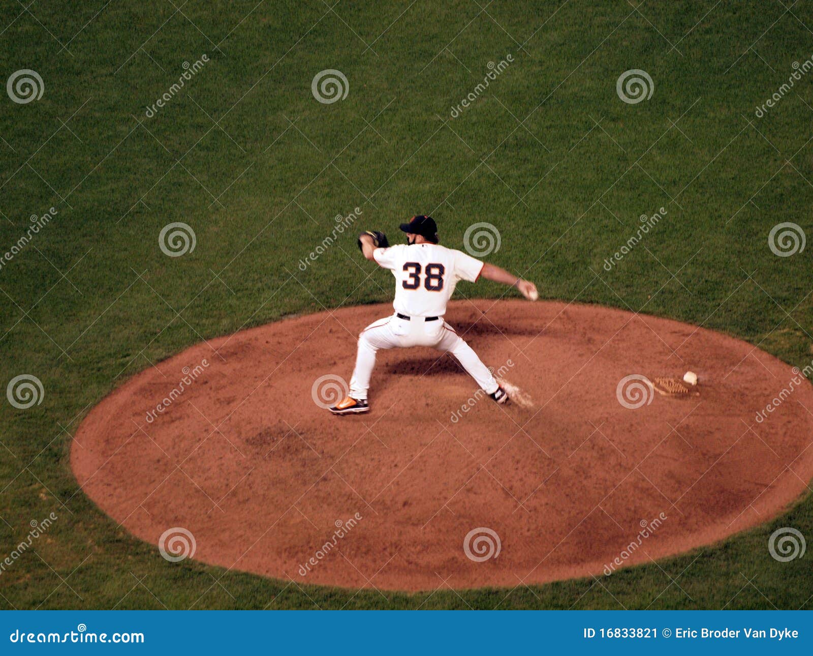 Closer Brian Wilson Steps Forward To Throw Pitch Editorial Photo ...