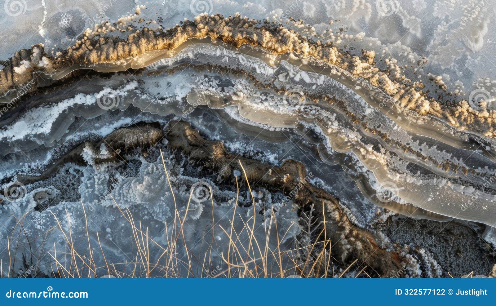 A Closer Look at a Thaw Pond Reveals Intricate Patterns in the Layers ...