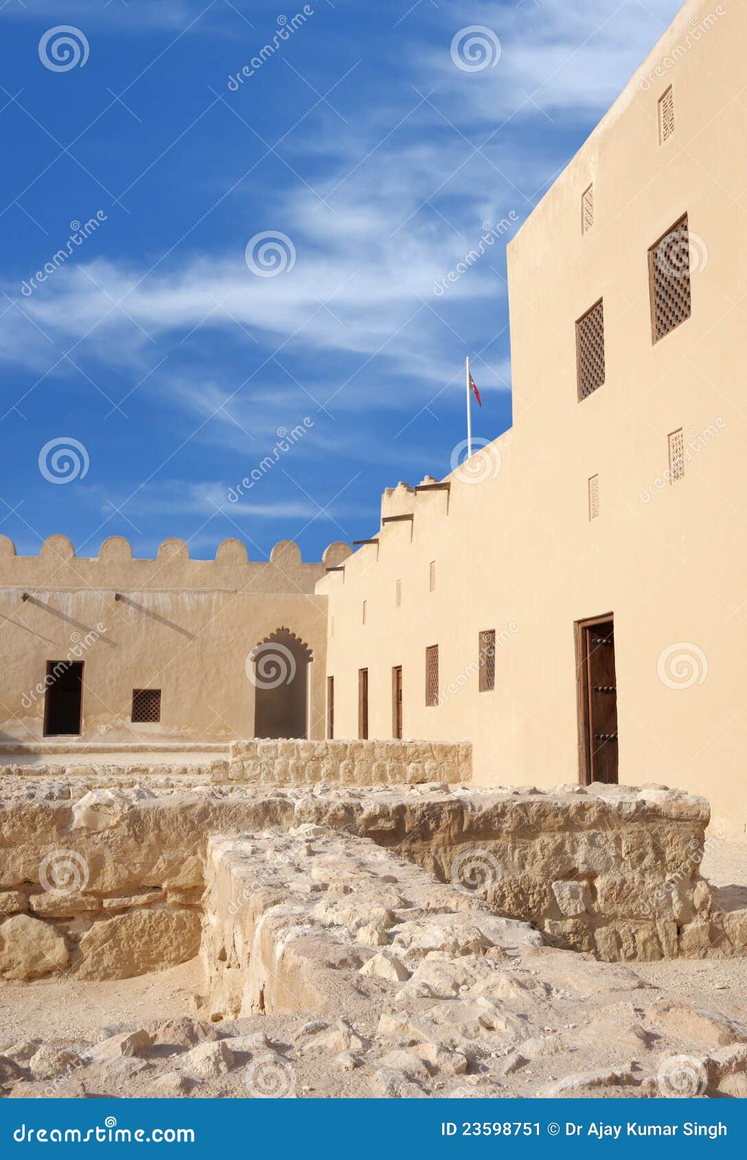 A Closer Look in the Western Part of Riffa Fort, Stock Image - Image of ...