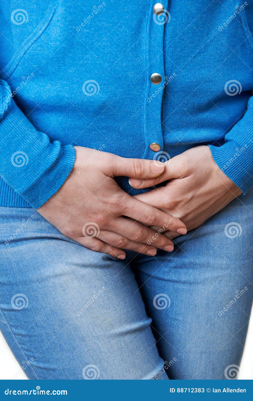 Closer Up of Woman Suffering from Bladder Problem Stock Image - Image ...