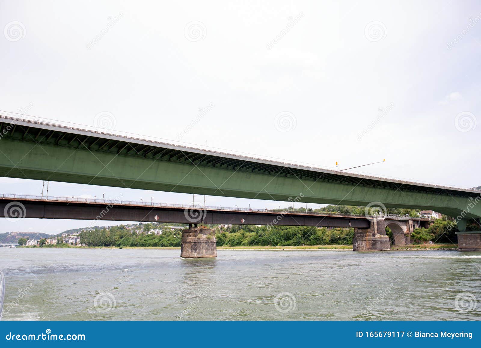 Closer View on a Built Structure of the Bridge Over the Rhine in ...