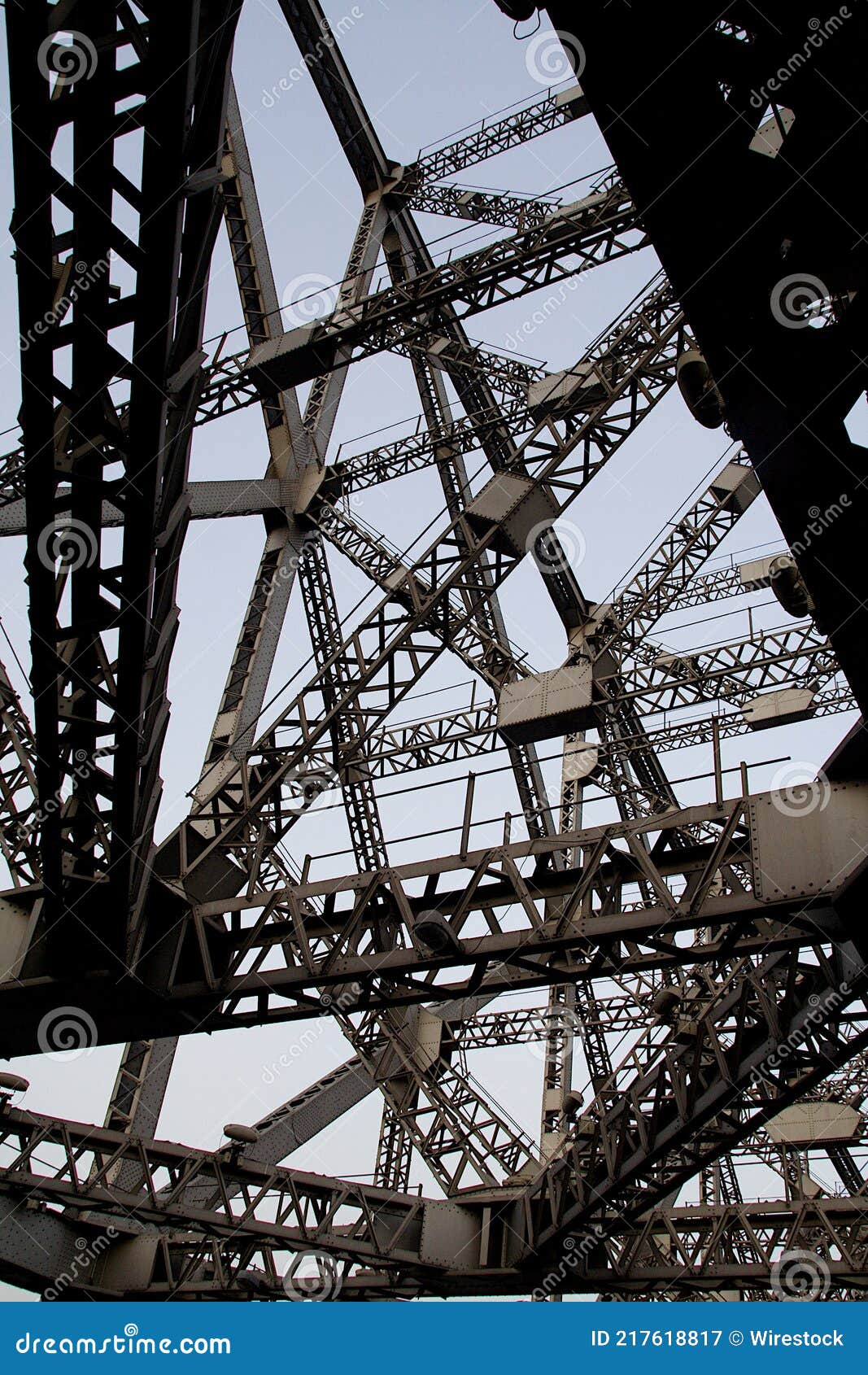 Closer View of Complicated Construction of Steel Joint Structure with ...