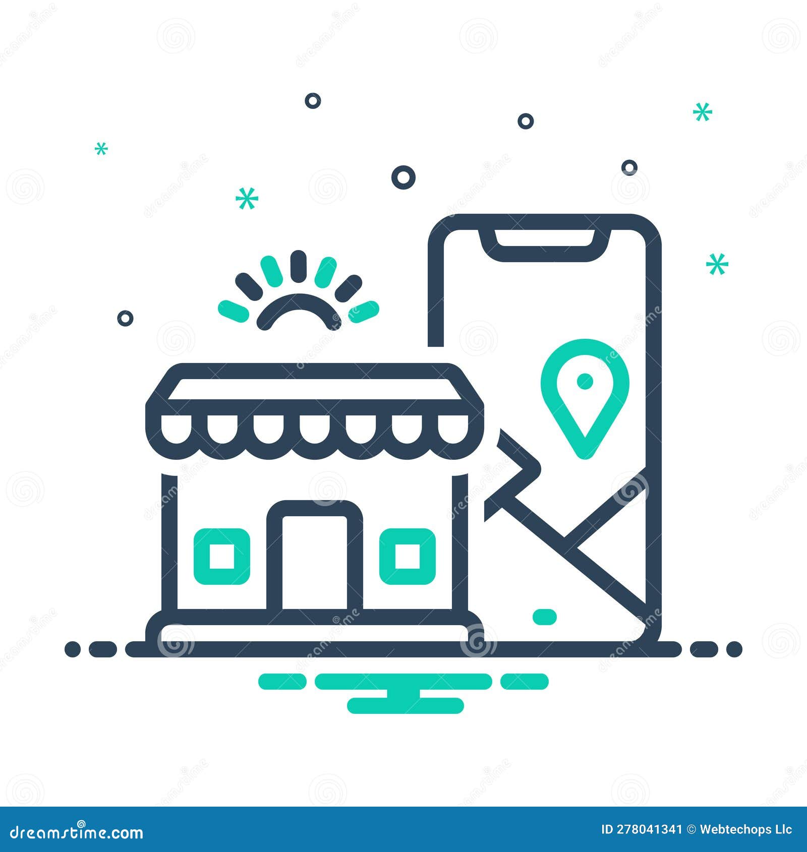 Mix Icon for Closest, Near and Location Stock Vector - Illustration of ...