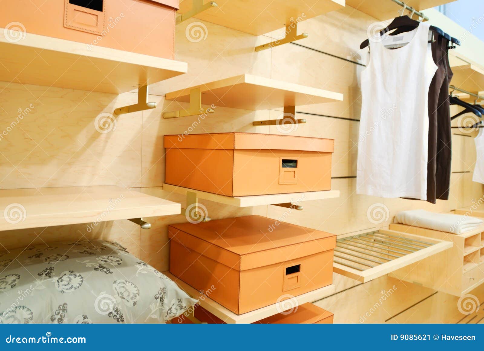 Closet stock image. Image of wood, residential, organization - 9085621