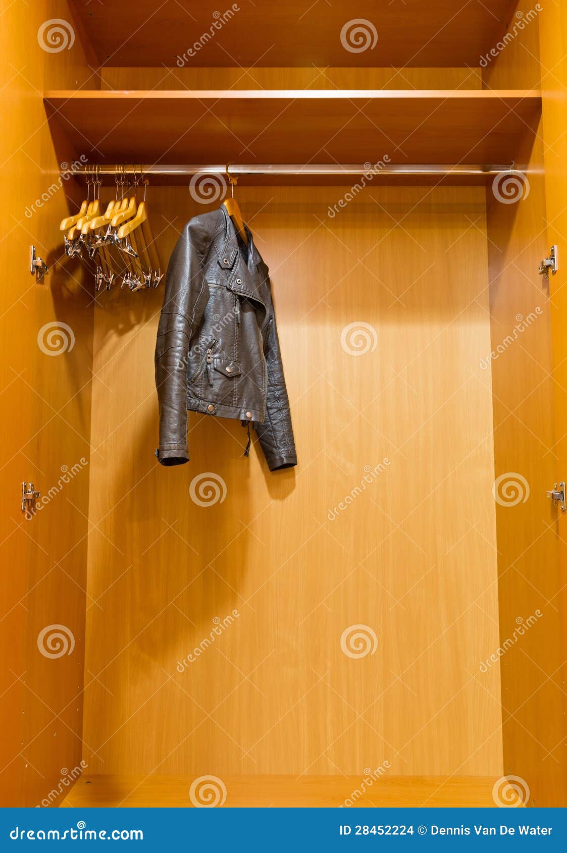 Closet leather jacket stock photo. Image of clothes, jacket - 28452224
