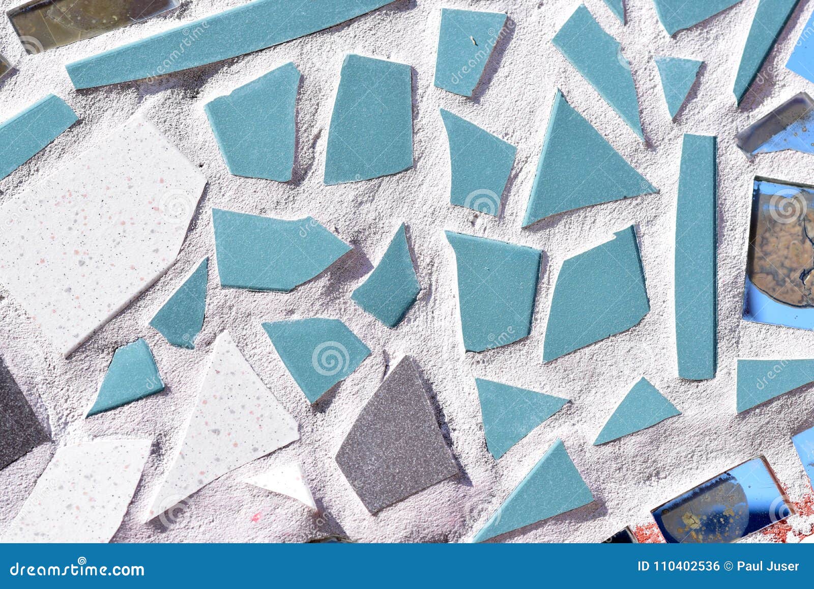 Irregular Glass Tile Mosaic Closeup Texture Stock Photo - Image of ...