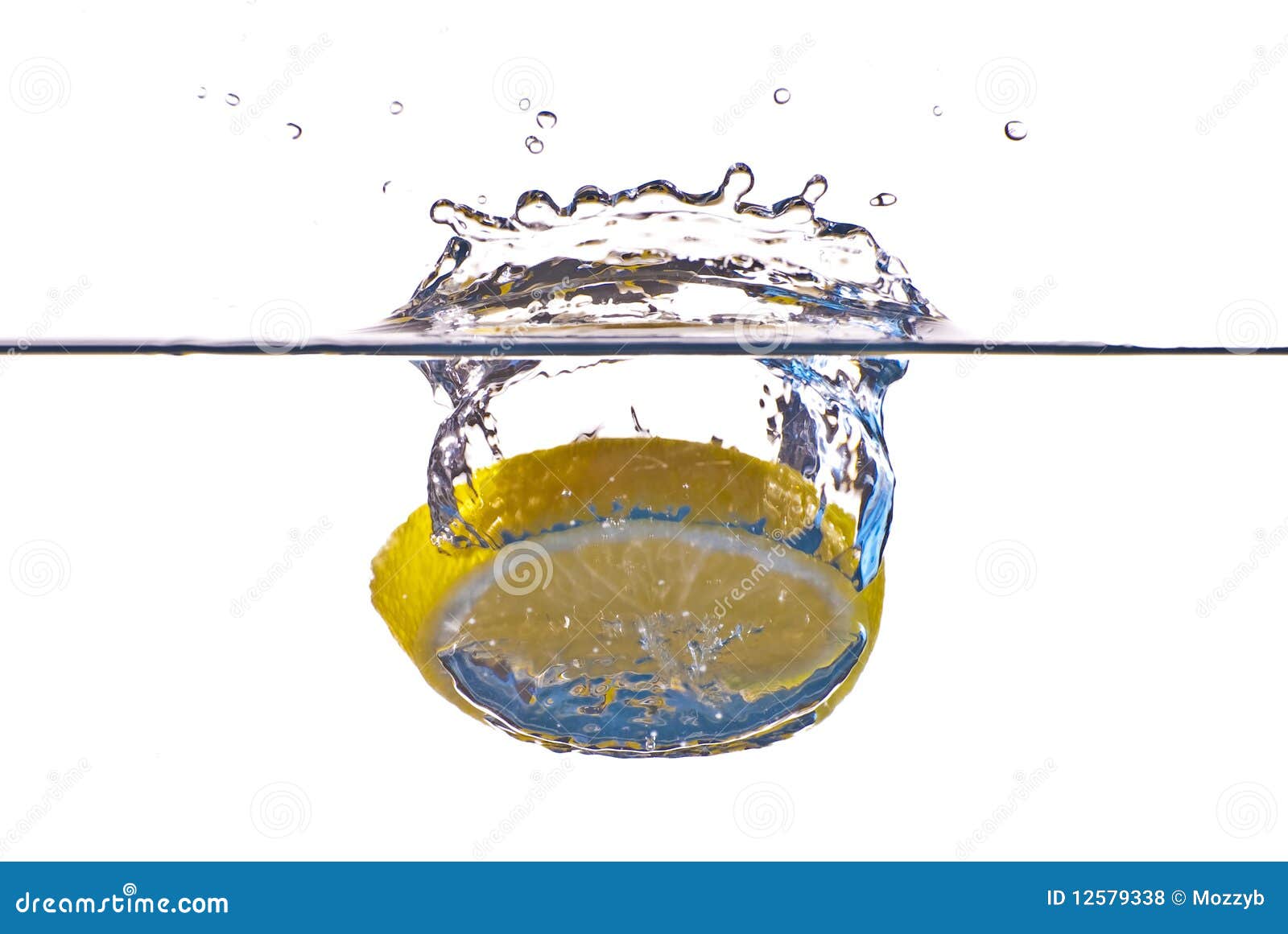 Closeup Abstract Yellow Lemon Splashing in Water Stock Photo - Image of ...