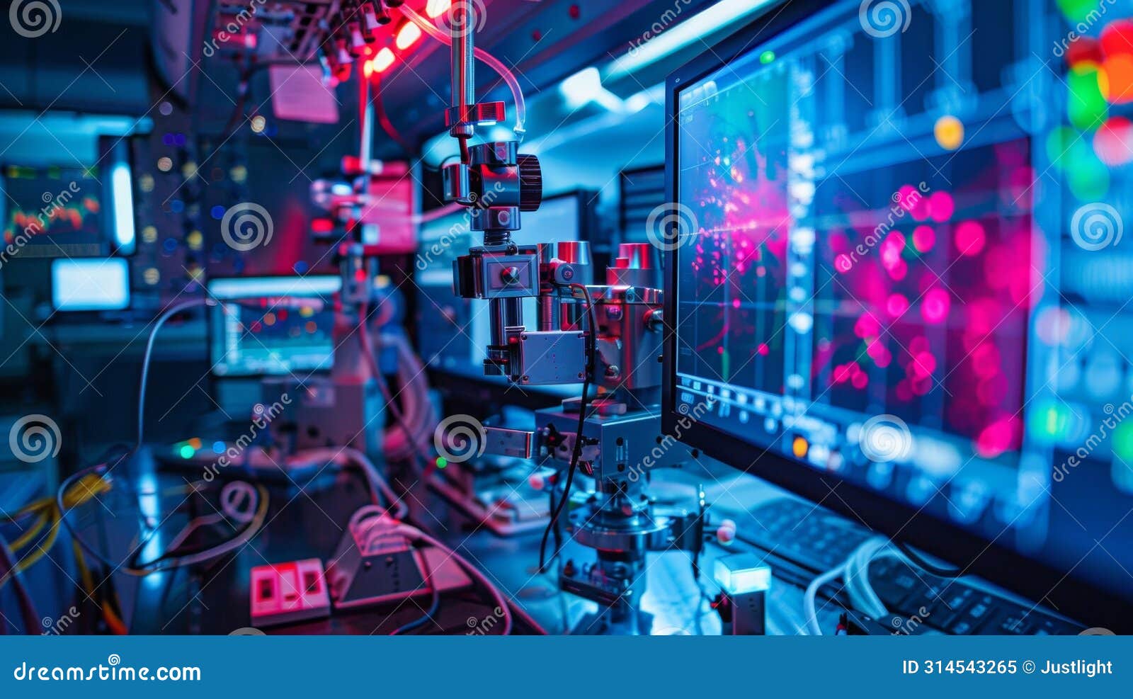 A Closeup of an Advanced Research Facility Where Scientists are Using ...