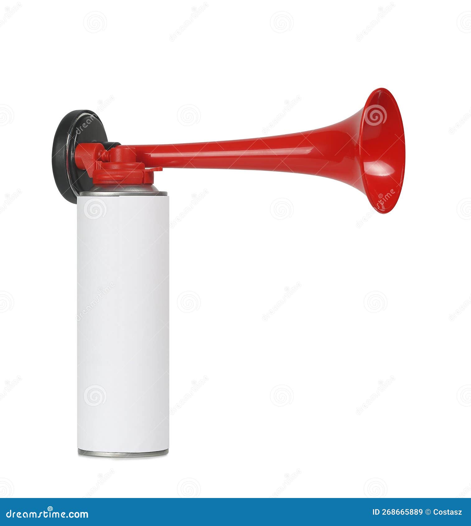 Closeup of Air Horn Metal Can Stock Image - Image of isolated, cutout ...