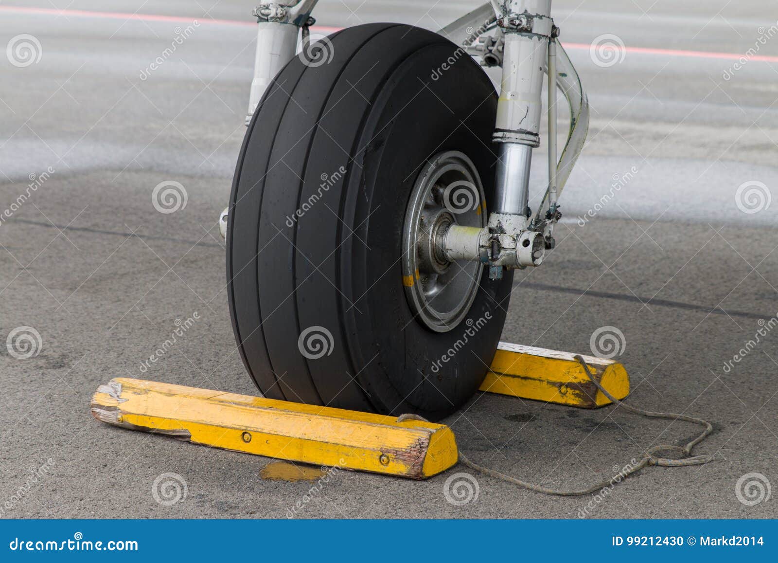 Aircraft Tire Tracks At Airport Runway Stock Photography ...