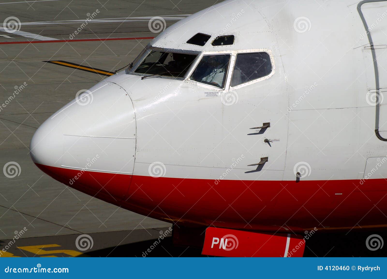 Closeup of airplane stock photo. Image of civil, depart - 4120460