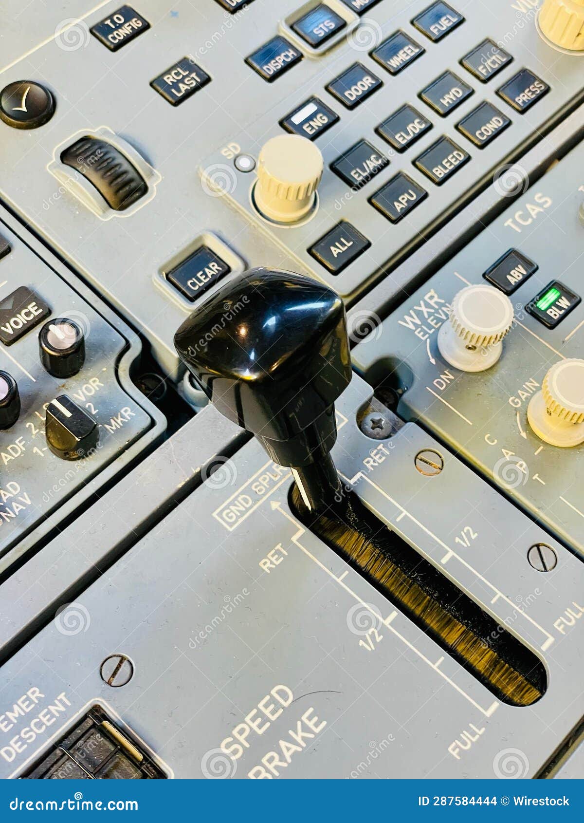 Closeup of an Airplane Control Panel Stock Photo - Image of navigation ...