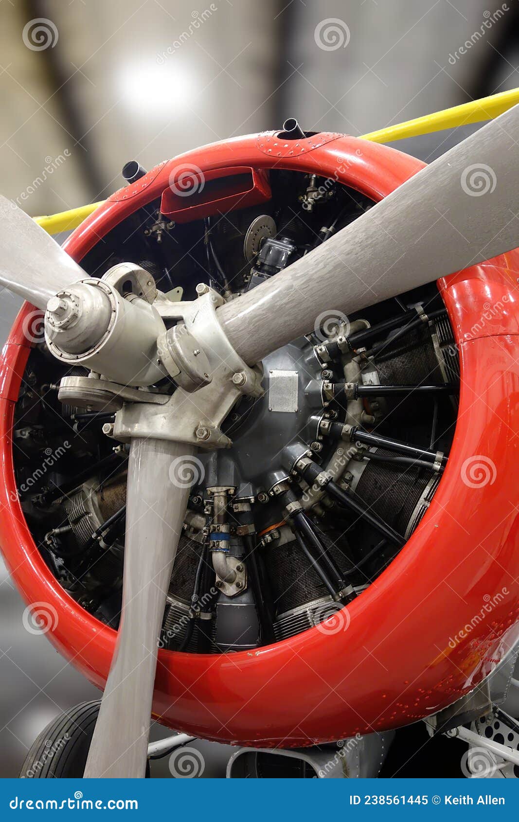 Closeup of Airplane with Variable Pitch Propeller Stock Image - Image ...