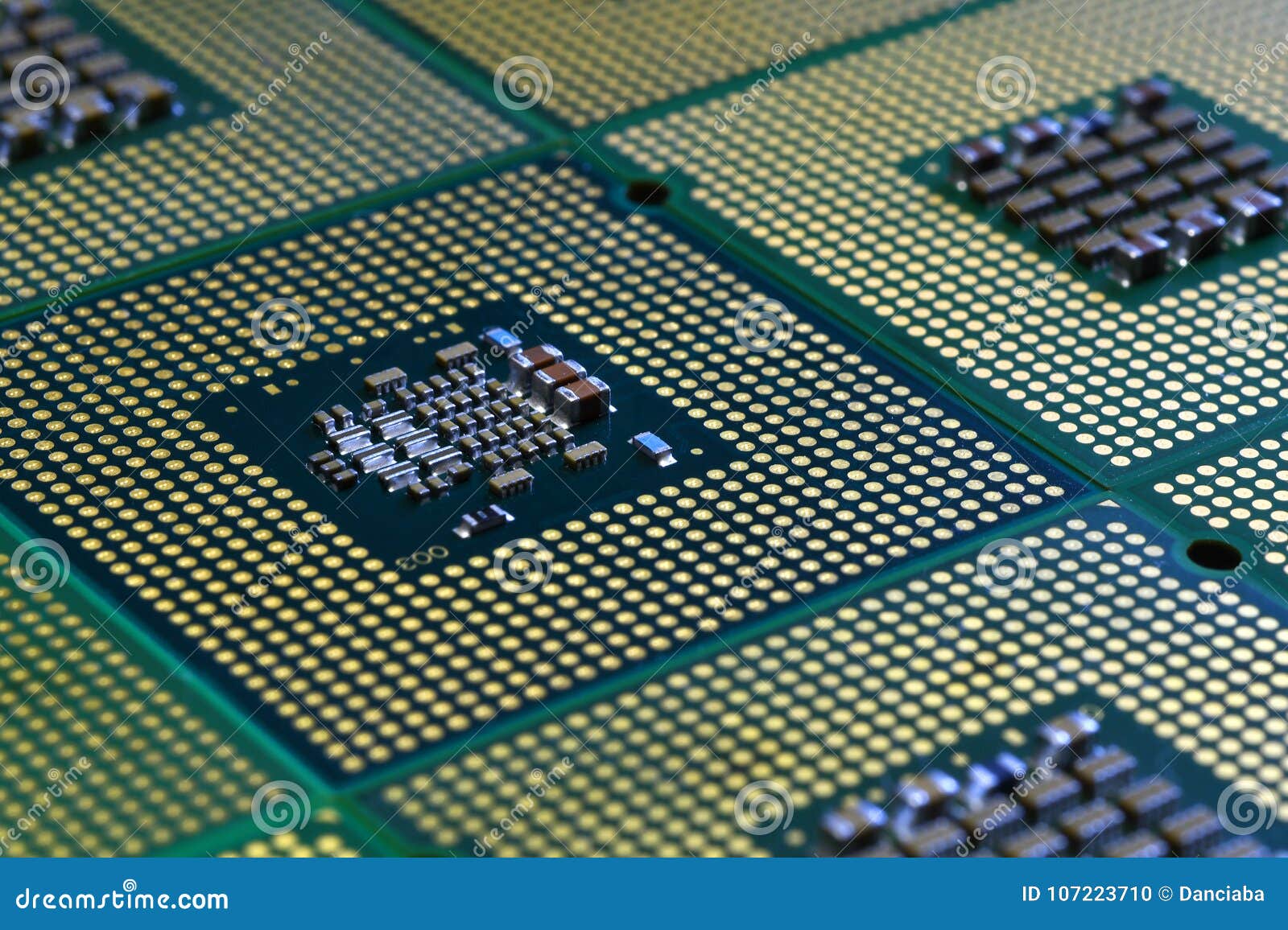 Closeup of Aligned CPU Computer Processor. Background Stock Photo ...