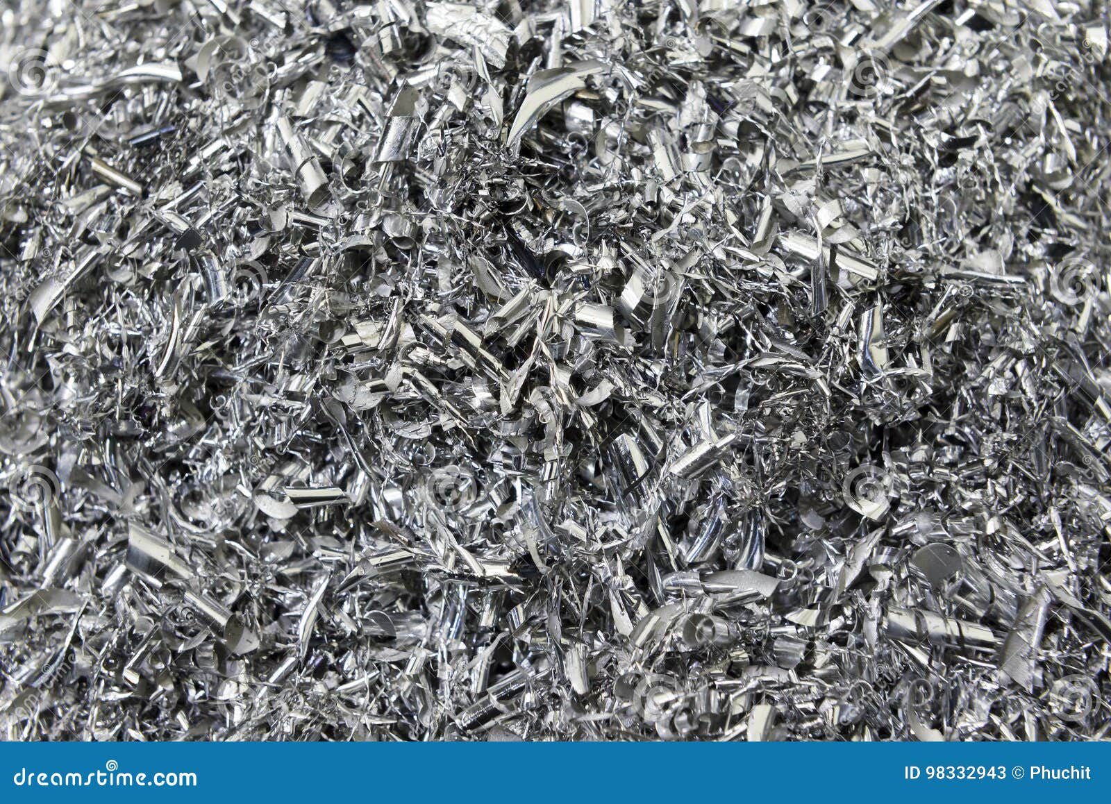 The Closeup of Aluminium Chips Stock Image - Image of mill, junk: 98332943
