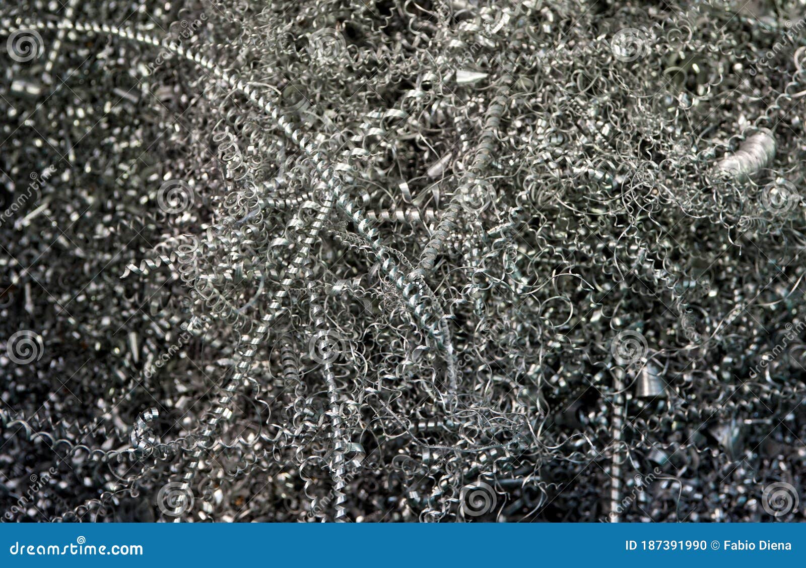 The Closeup of Aluminium Chips from Milling Machine Process Stock Photo ...