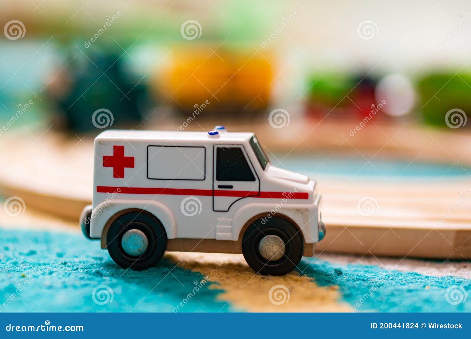 Closeup of an Ambulance Toy Stock Photo - Image of healthcare, truck ...