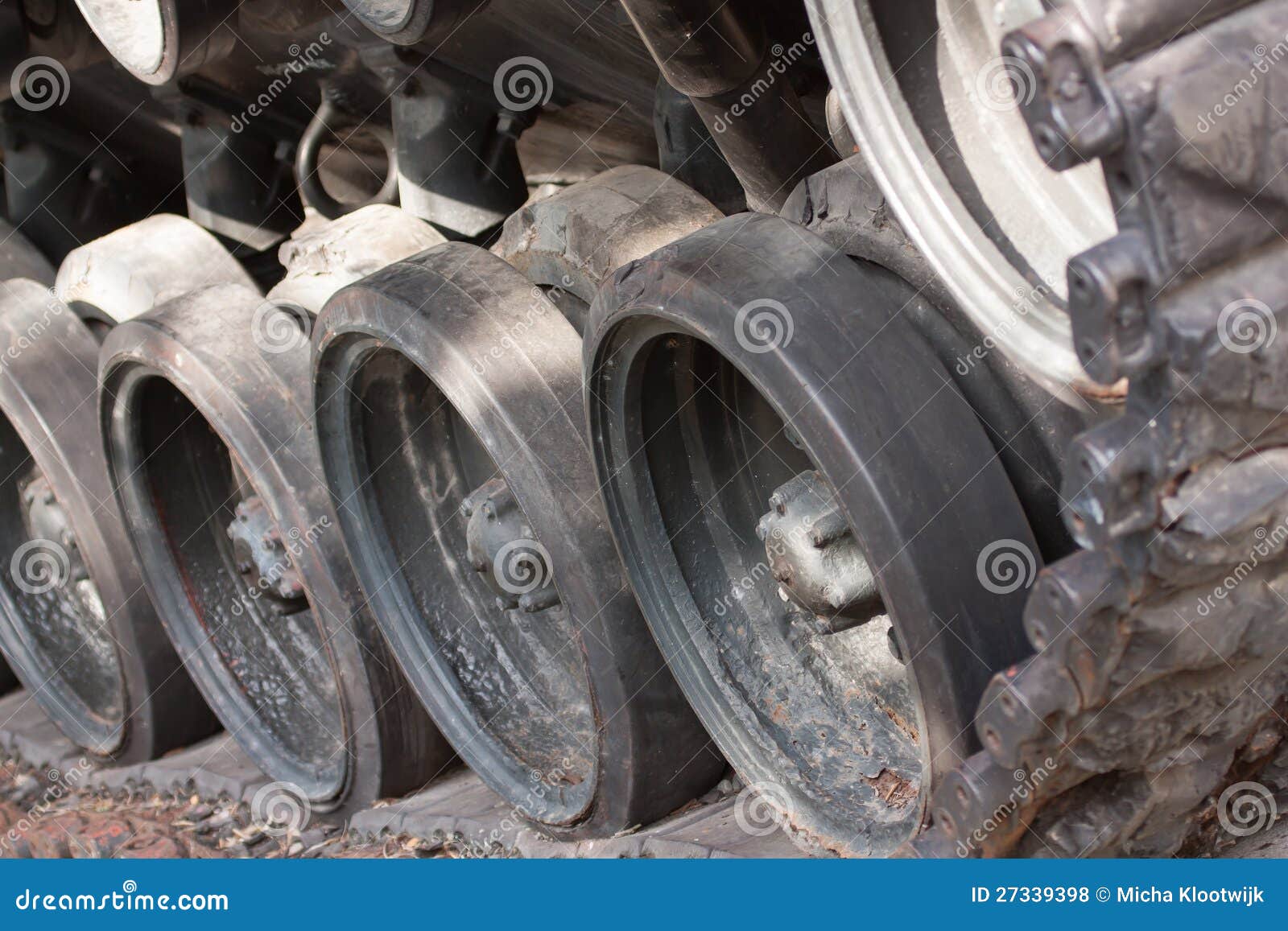 Closeup of Army Tank Track Wheels Stock Photo - Image of battlefield ...