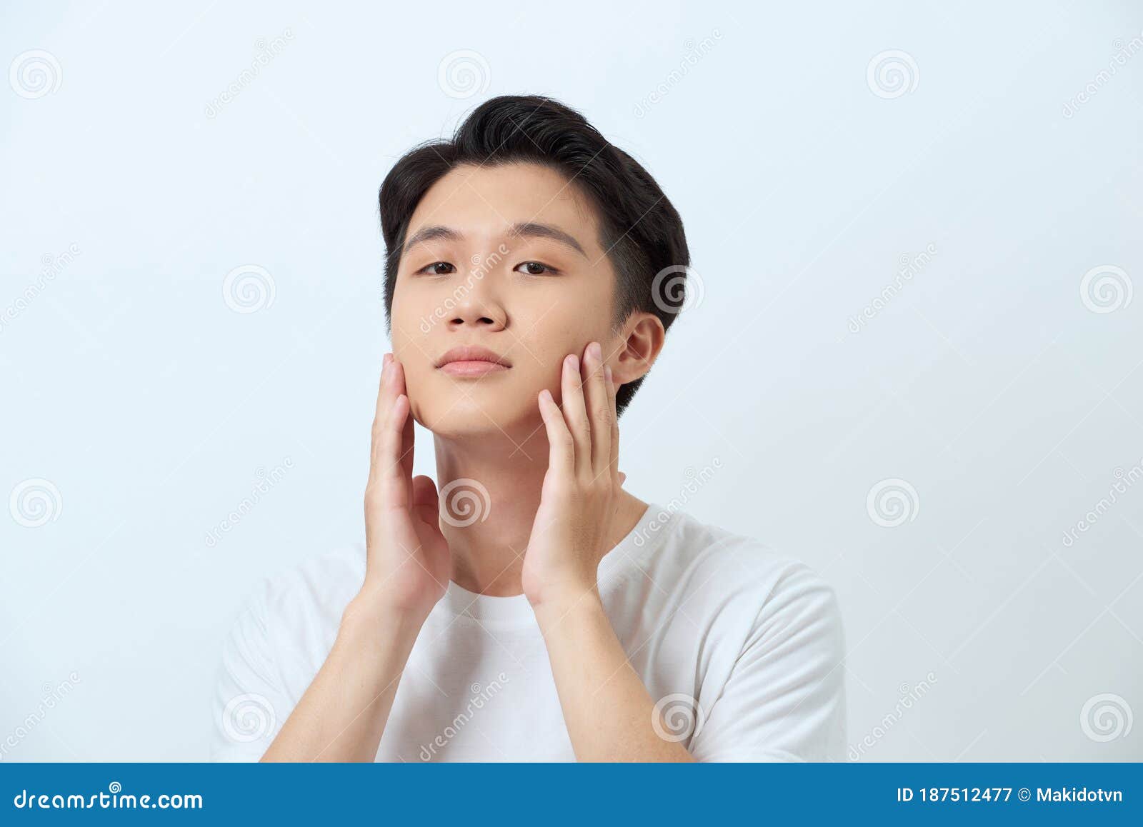 Closeup Asian Handsome Young Men Face Stock Image - Image of face ...