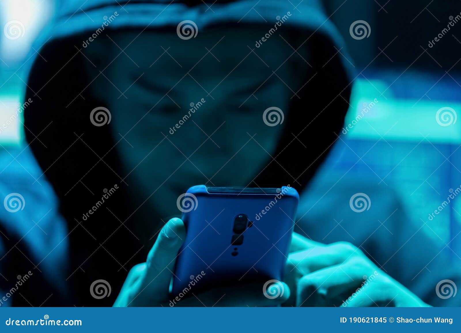 Closeup of Asian Male Hacker Stock Image - Image of code, people: 190621845