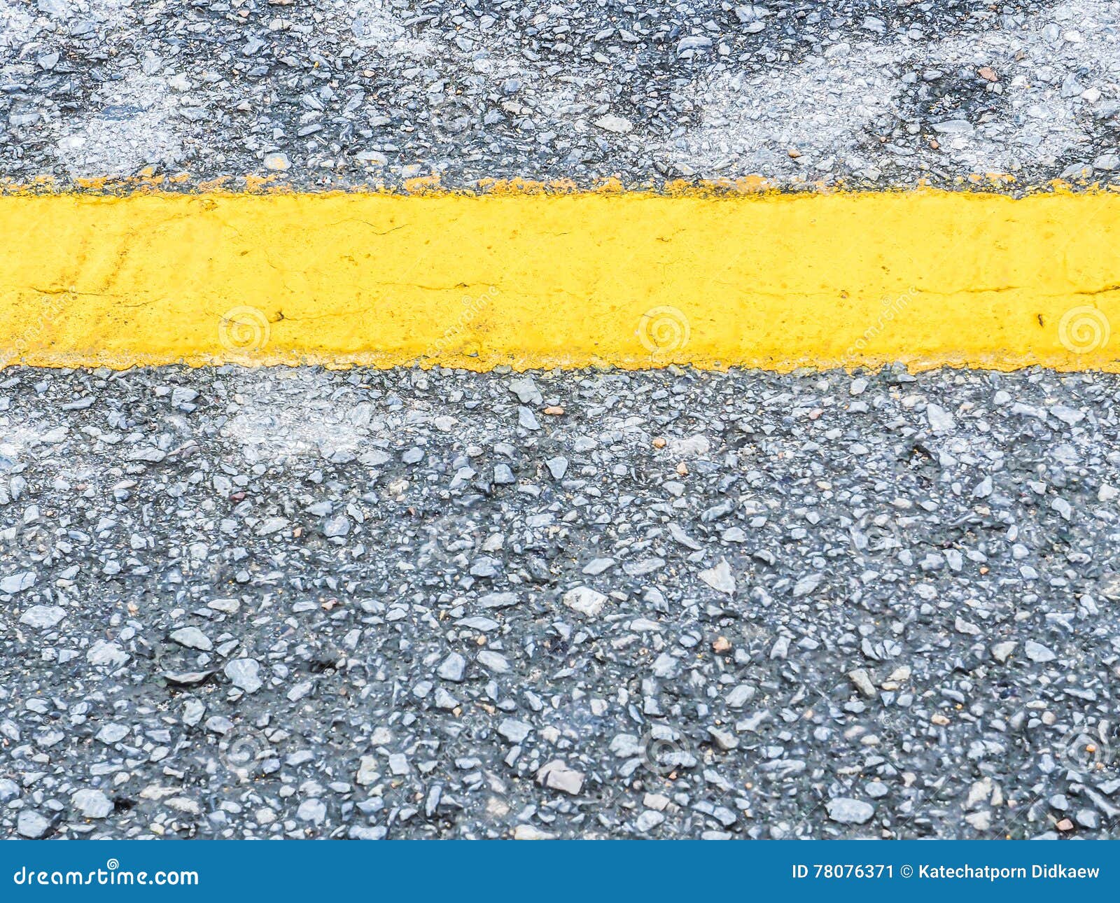 Closeup of Asphalt Street Texture with Yellow Line Stock Image - Image ...