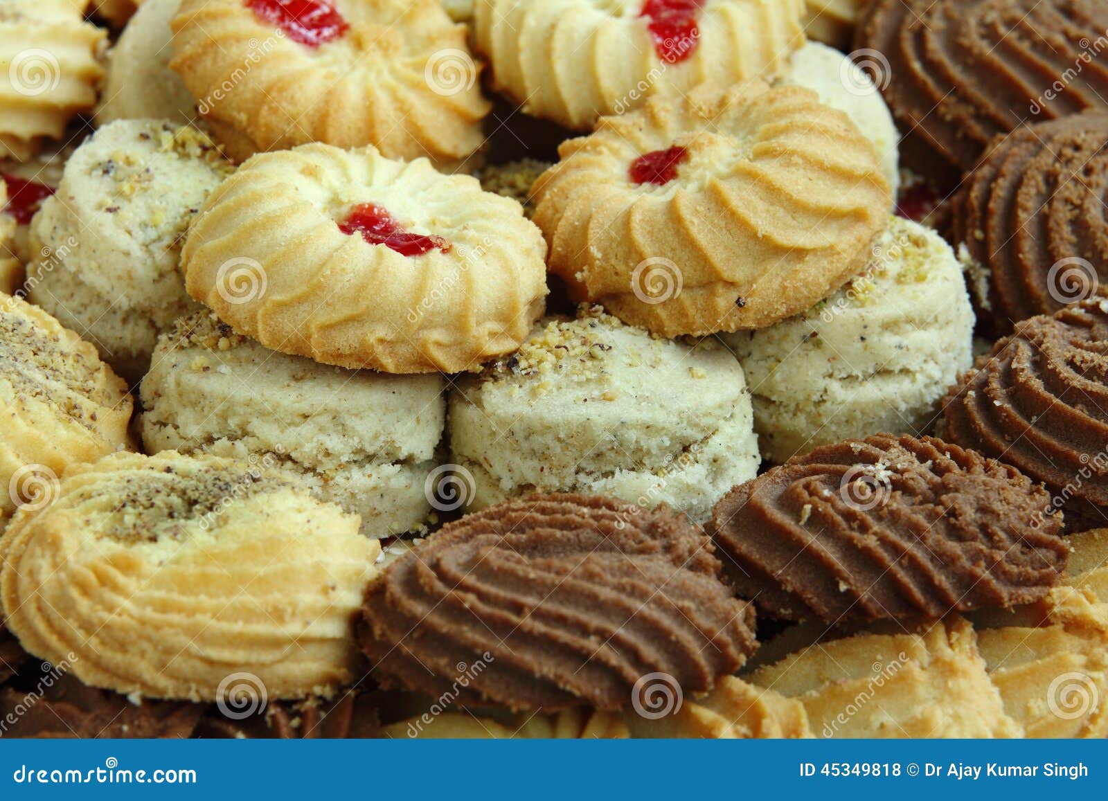 Closeup of Assorted Biscuits and Cookies Stock Photo - Image of ...