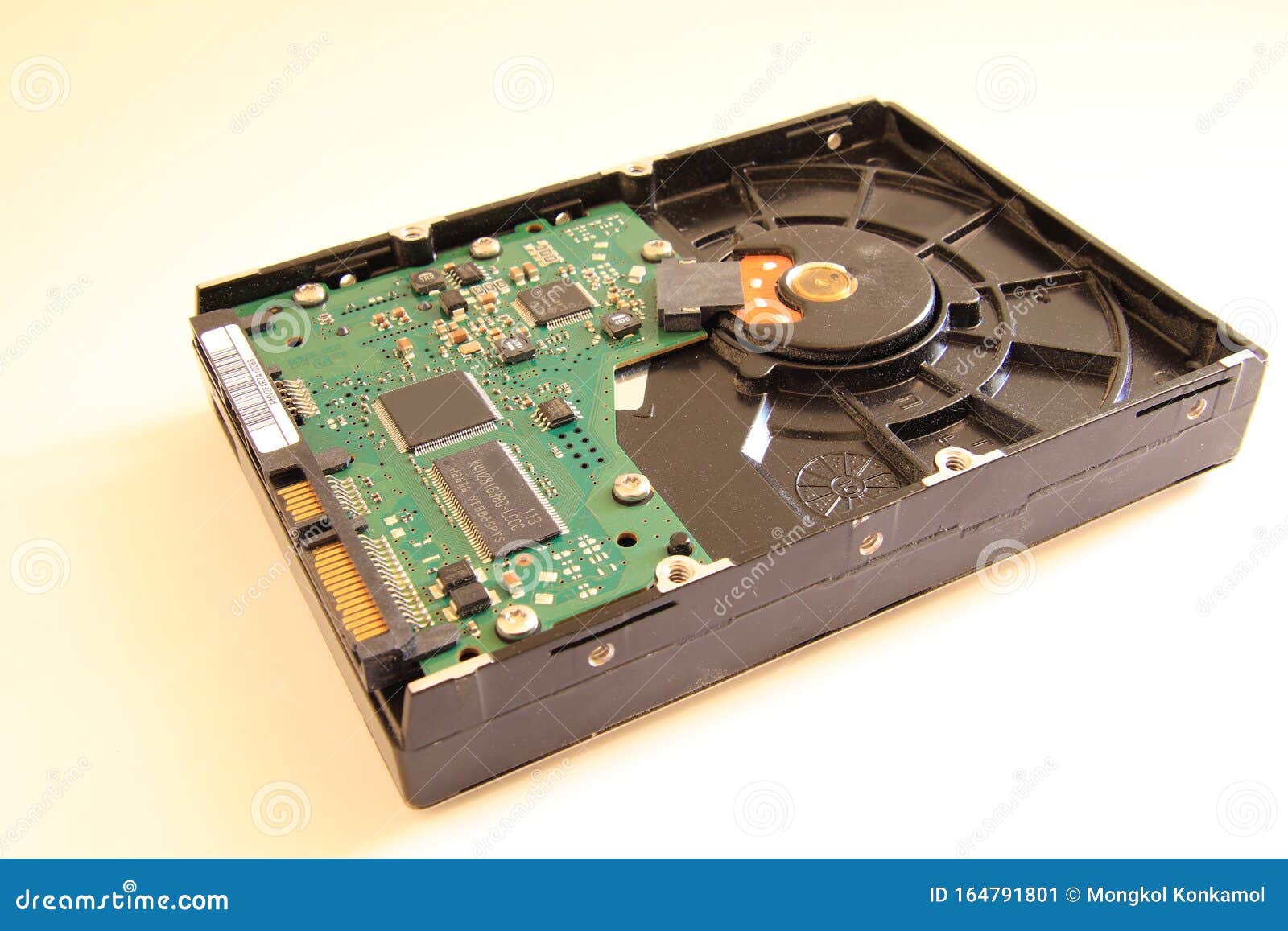 Closeup ATA Harddisk on White Background Stock Image - Image of ...