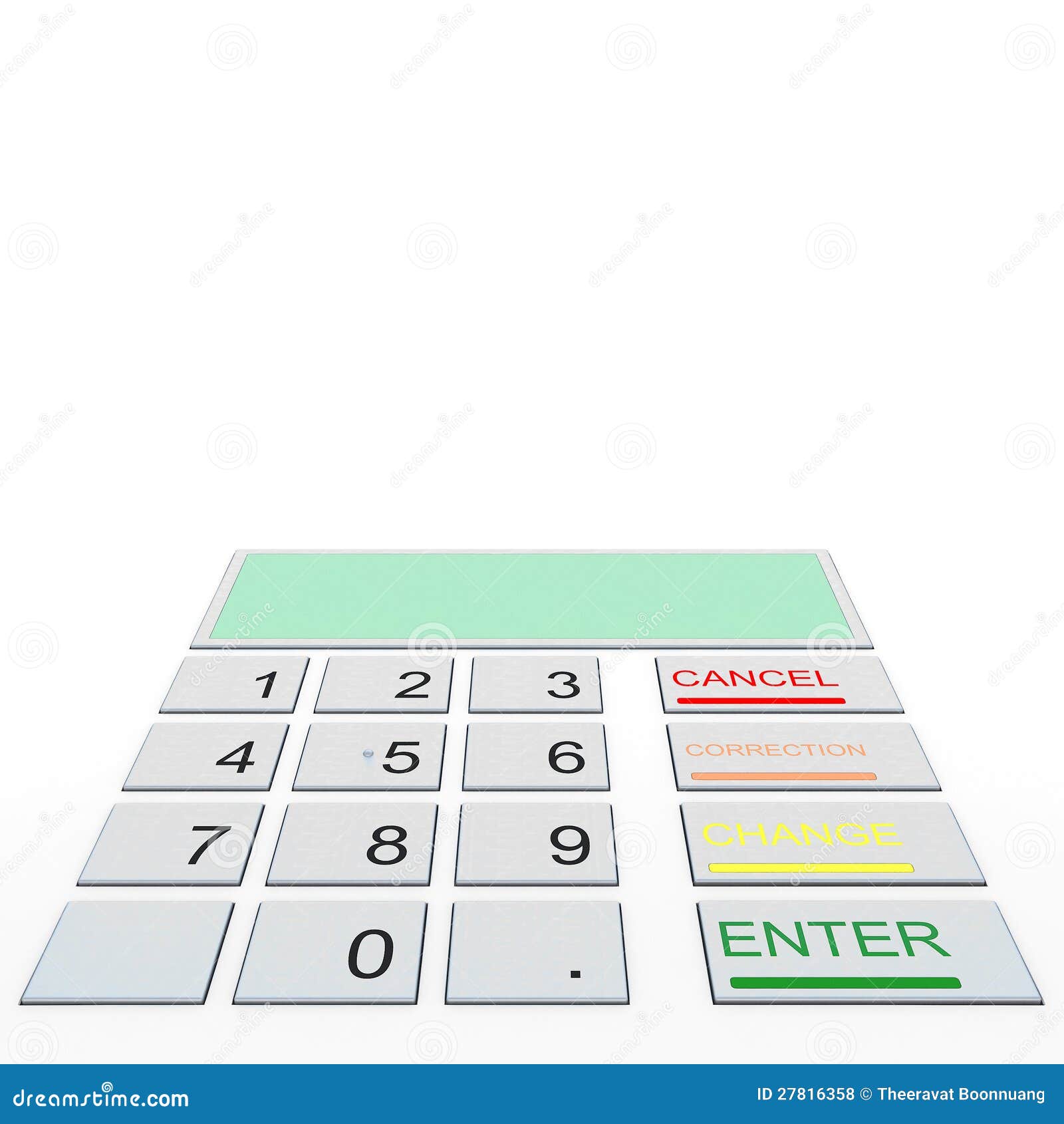 Closeup ATM buttons stock illustration. Illustration of character ...