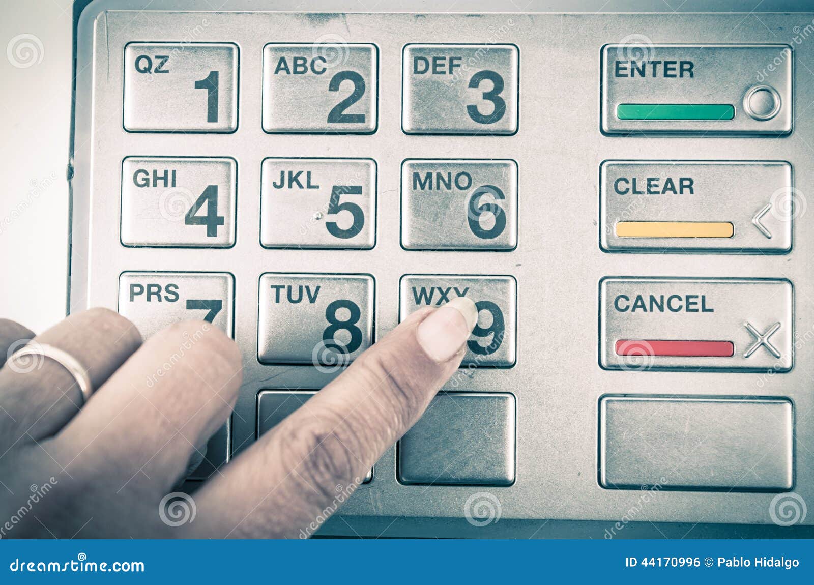 Closeup of Atm Machine Keyboard Stock Photo - Image of cancel, clear ...