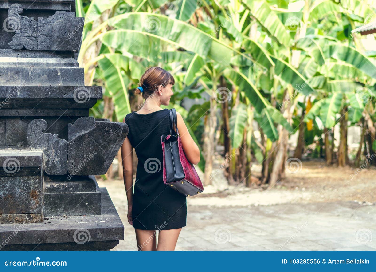 Closeup Attractive Beautiful Woman with Snakeskin Python Handbag Posing ...