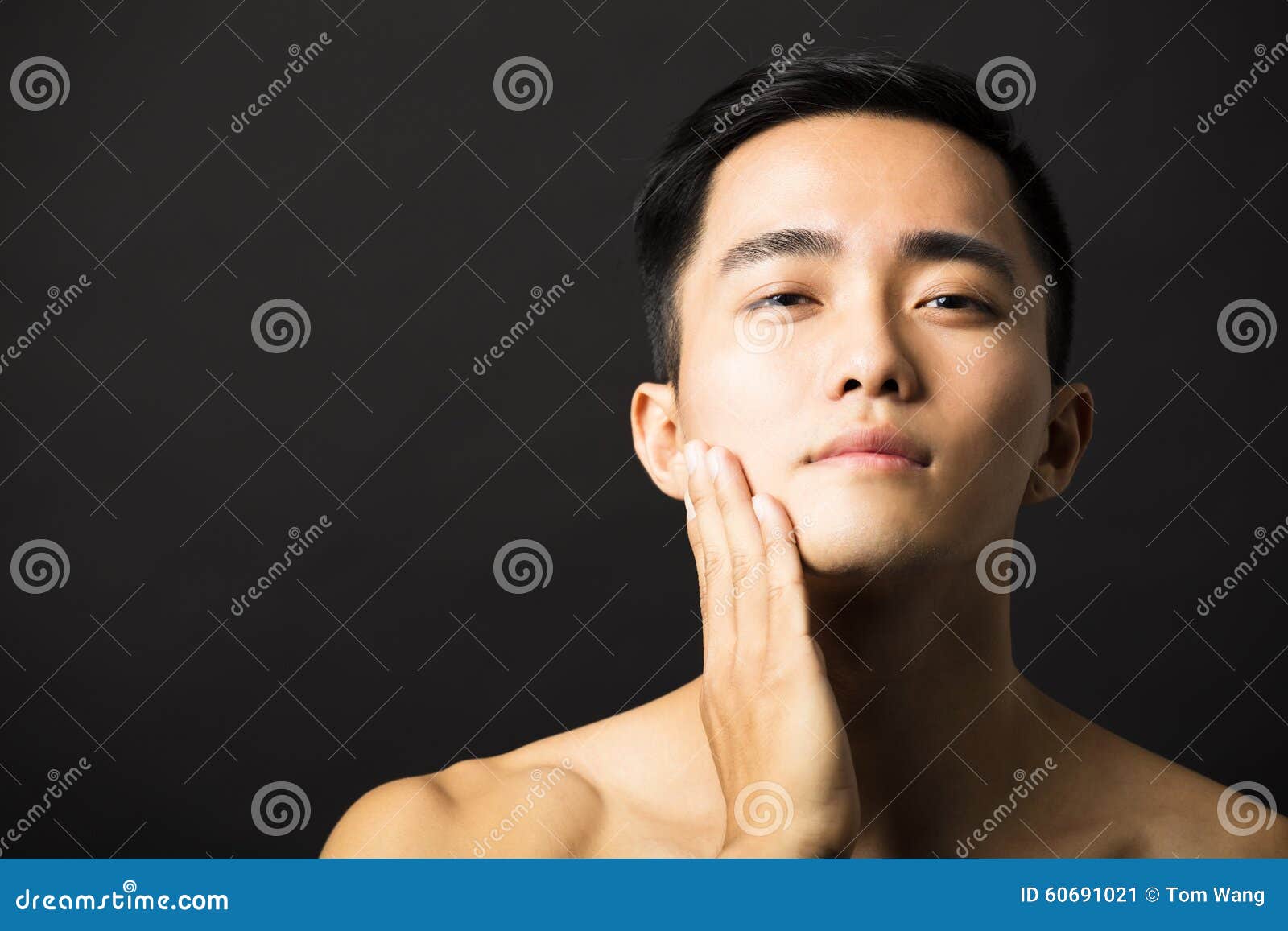 Closeup Attractive Young Man Face Stock Image - Image of smart, clean ...