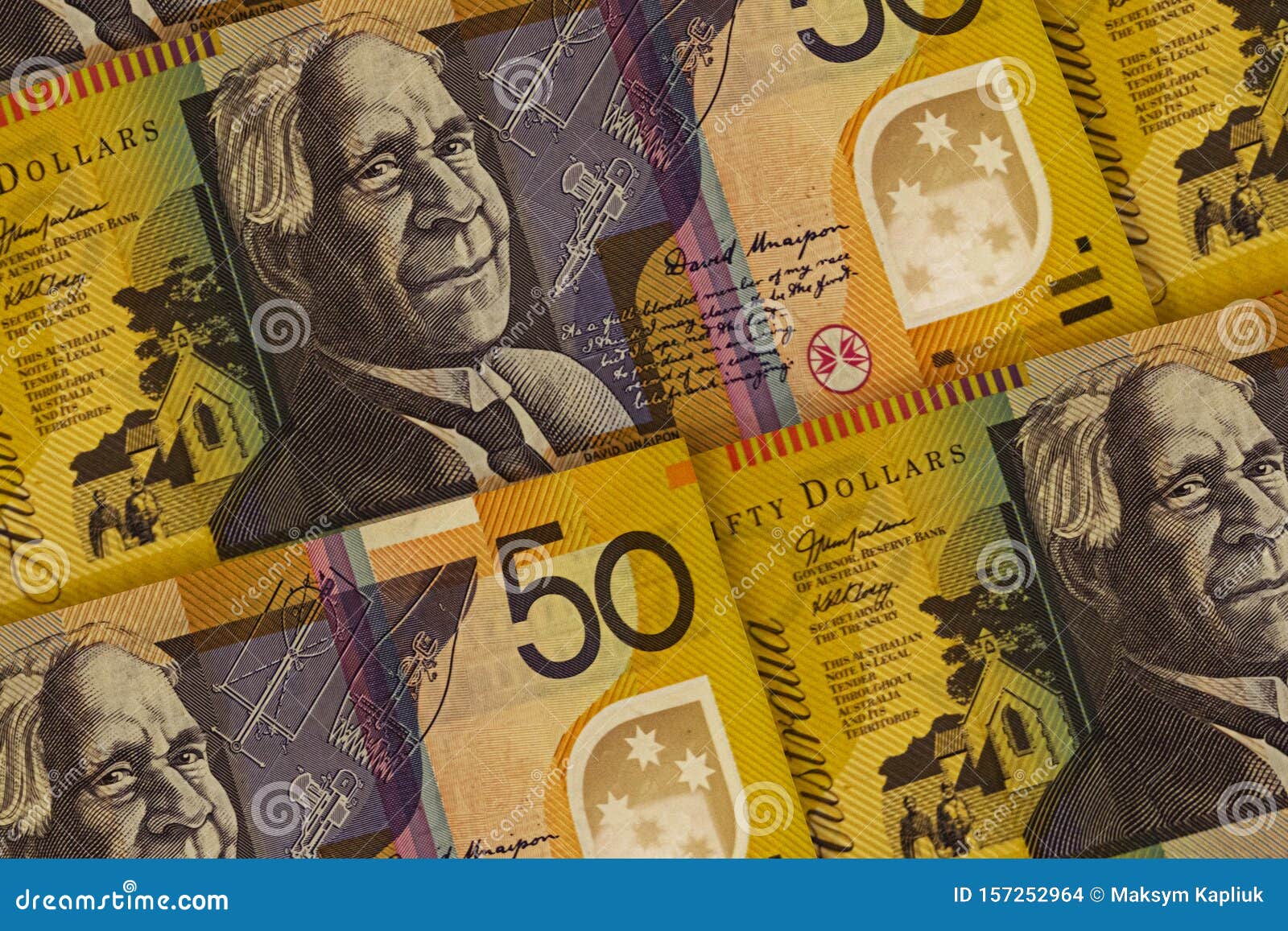 Australian Dollars Banknotes Background. AUD Stock Photo - Image of ...